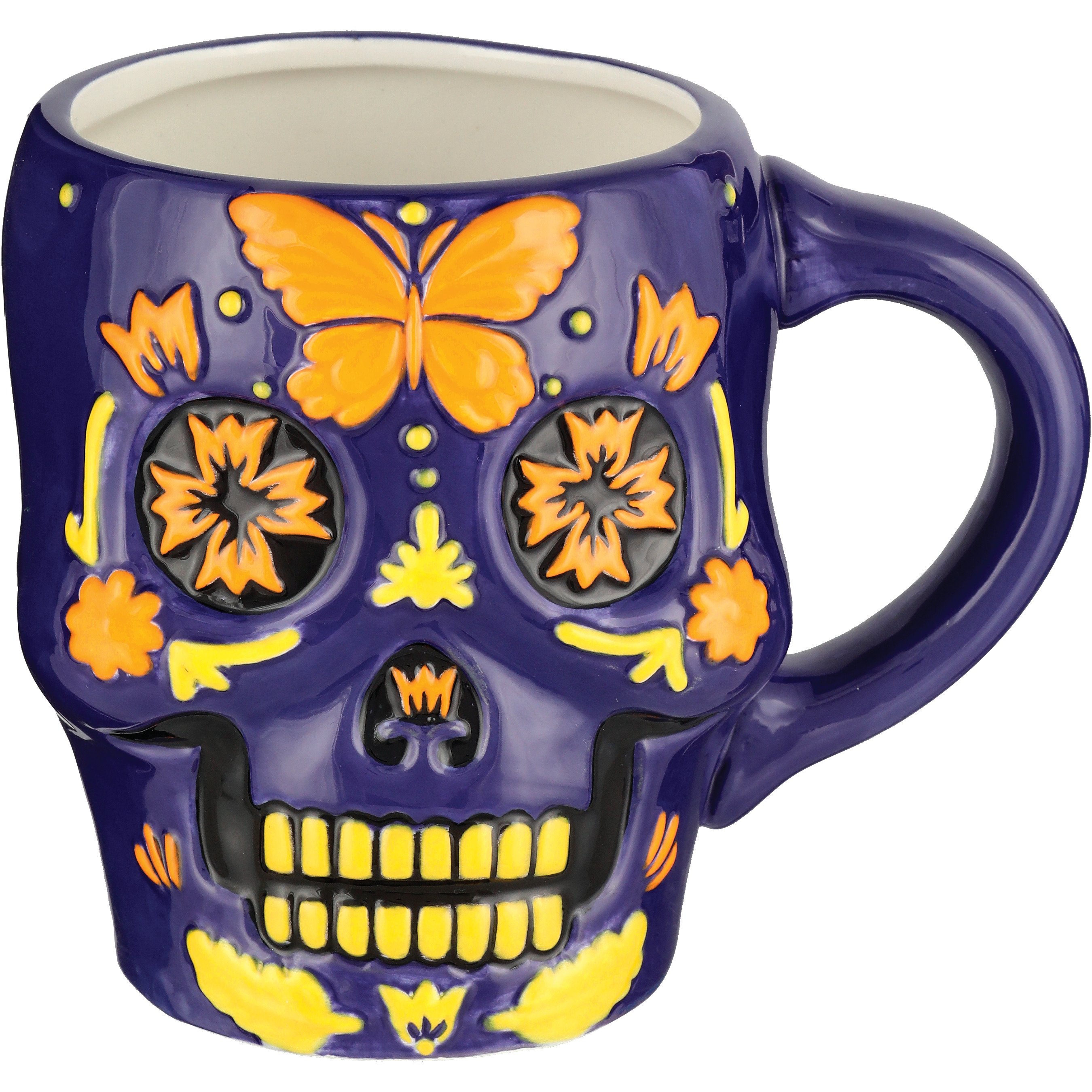 Destination Holiday Day of the Dead Calavera Ceramic Mug - Shop Glasses ...