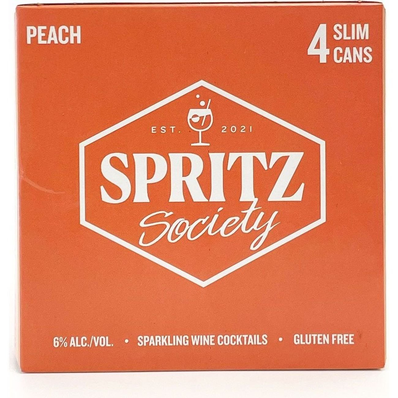 Spritz Society Peach Sparkling Wine Cocktail 4 pk Slim Cans - Shop Malt ...