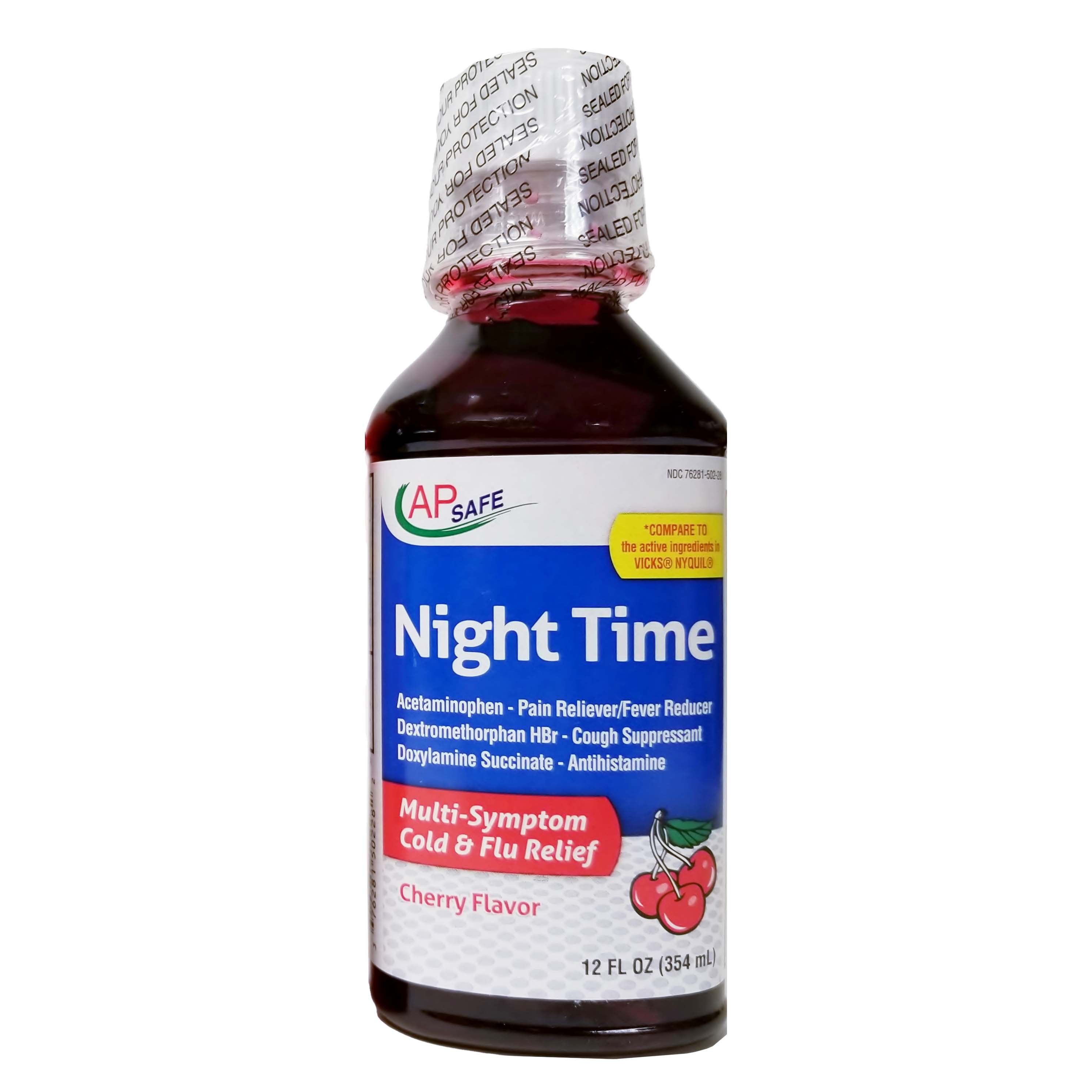 AP Safe Night Time Cold & Flu Relief Liquid - Cherry - Shop Medicines ...