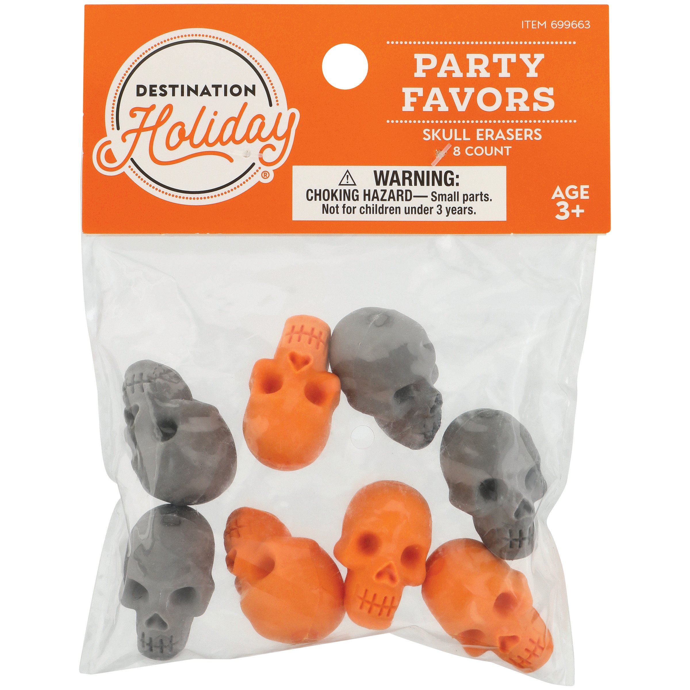 Destination Holiday Skull Shape Halloween Erasers - Shop Seasonal decor ...