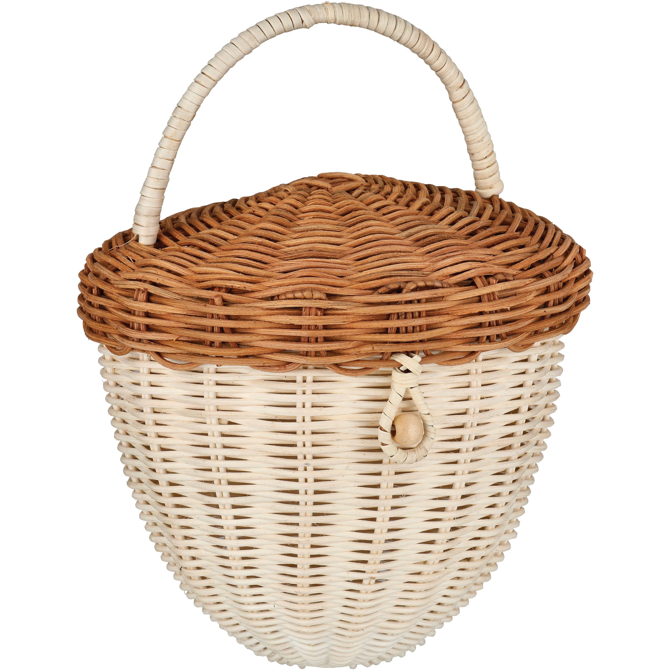 Destination Holiday Acorn Shape Wicker Fall Basket with Lid - Shop ...