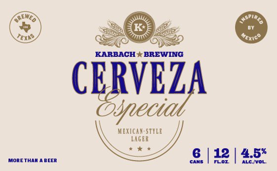 Karbach Cerveza Especial Mexican Style Lager Craft Beer 6 pk Cans ...
