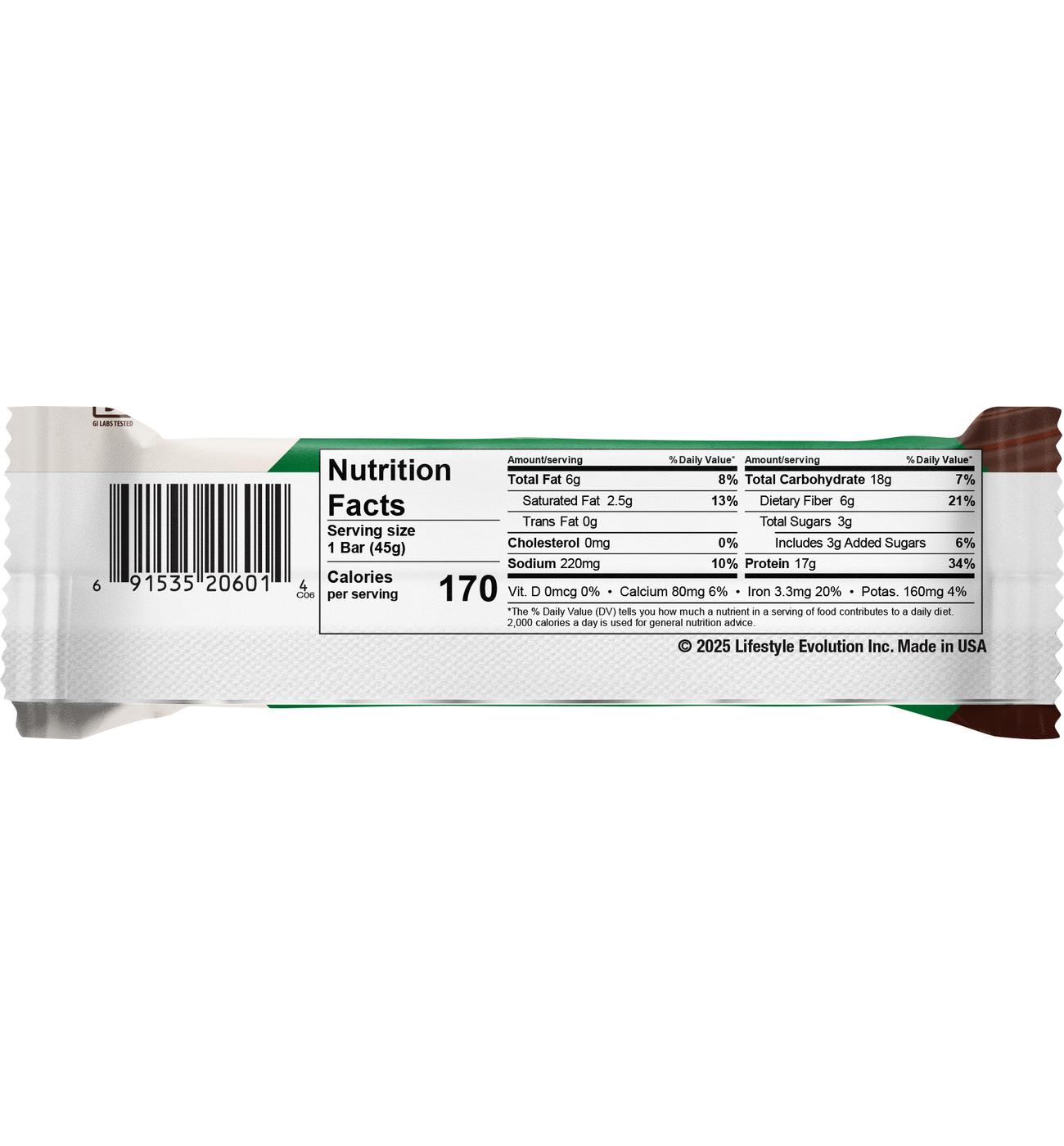 NuGo Slim Low Sugar 17g Protein Bar - Chocolate Mint - Shop Granola ...