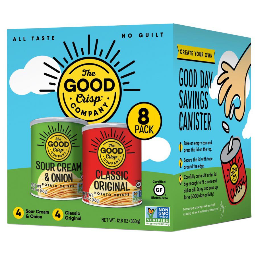 The Good Crisp Company Original and Sour Cream & Onion Potato Crisps ...