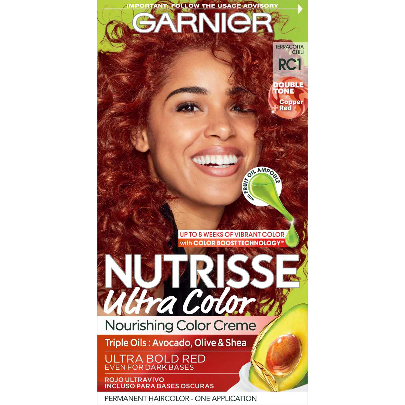 Garnier Nutrisse Ultra Color Permanent Hair Color Creme - RC1 ...