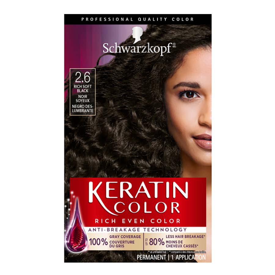 Schwarzkopf Keratin Color - 2.6 Rich Soft Black - Shop Hair color at H-E-B