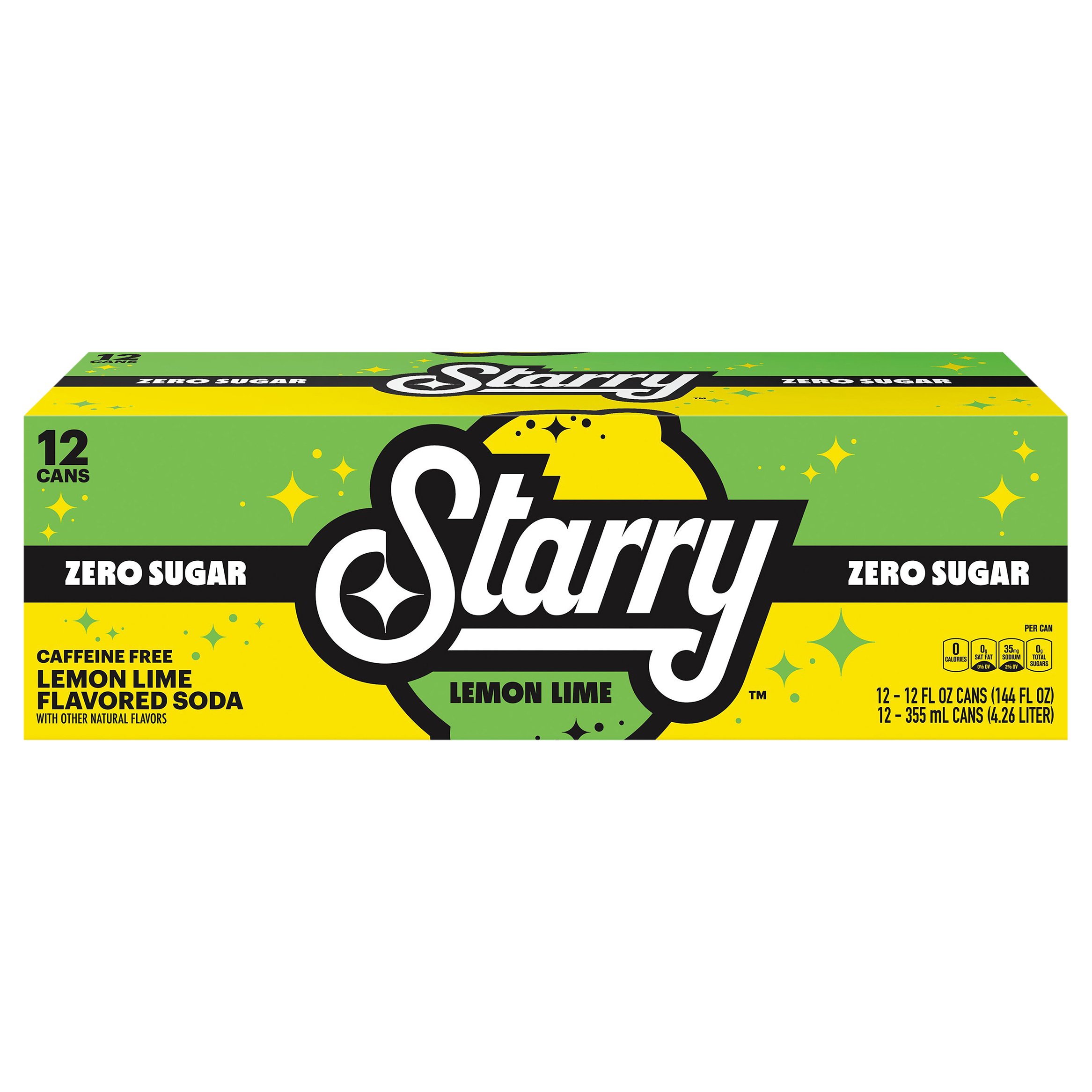 Starry Zero Sugar Lemon Lime 12 oz Cans - Shop Soda at H-E-B