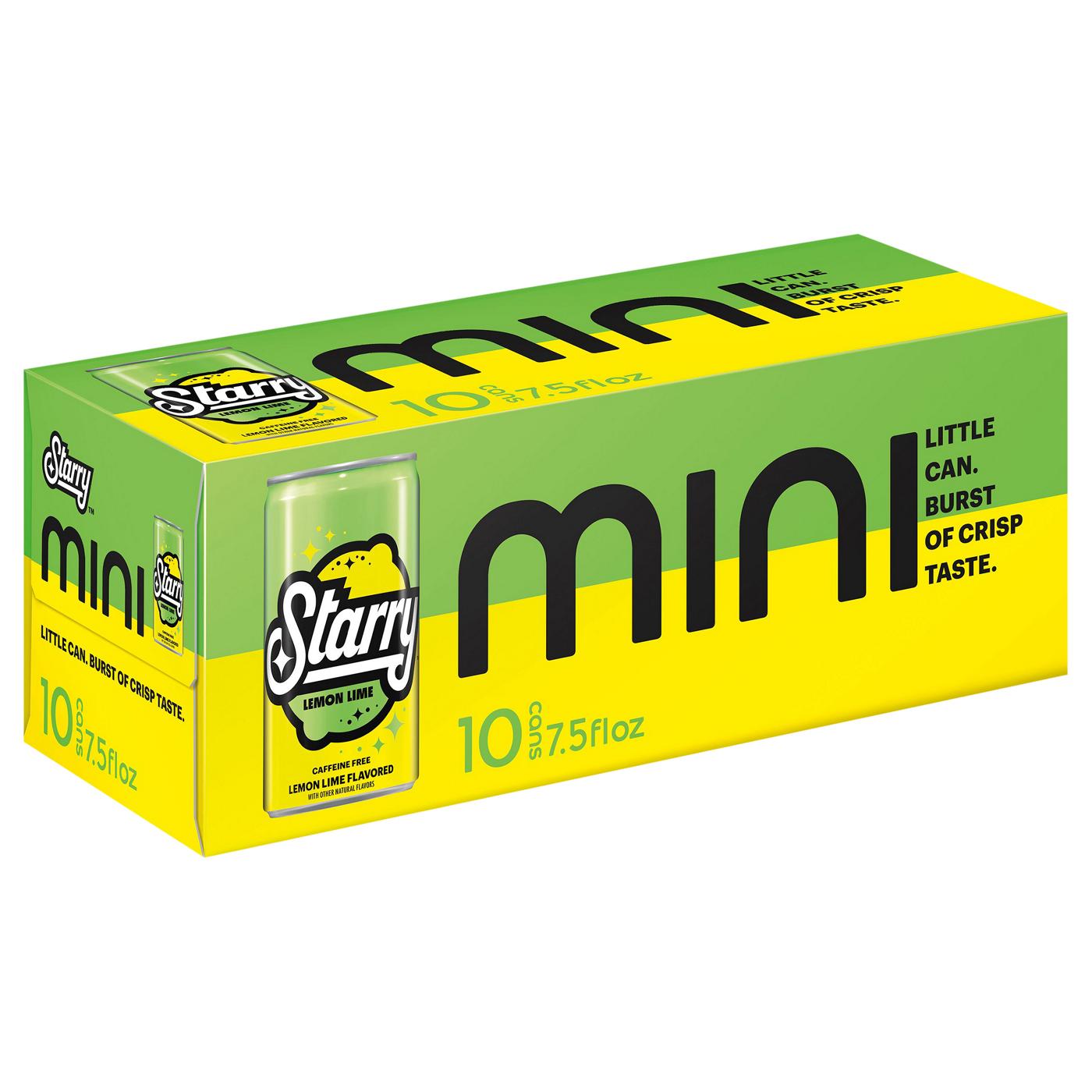 Starry Lemon Lime Soda Mini 7.5 oz Cans - Shop Soda at H-E-B