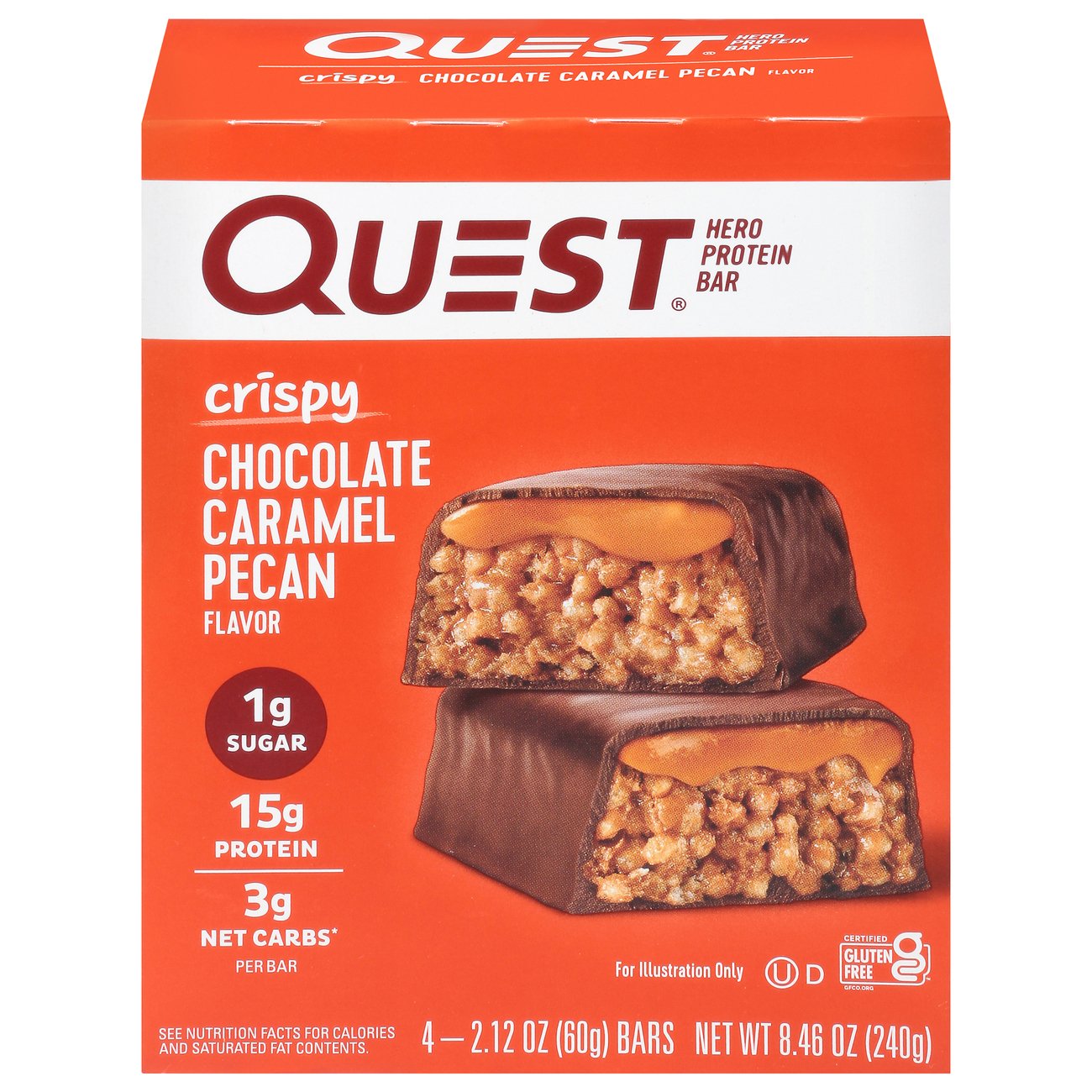 Quest Hero 15g Protein Bars - Chocolate Caramel Pecan - Shop Granola ...