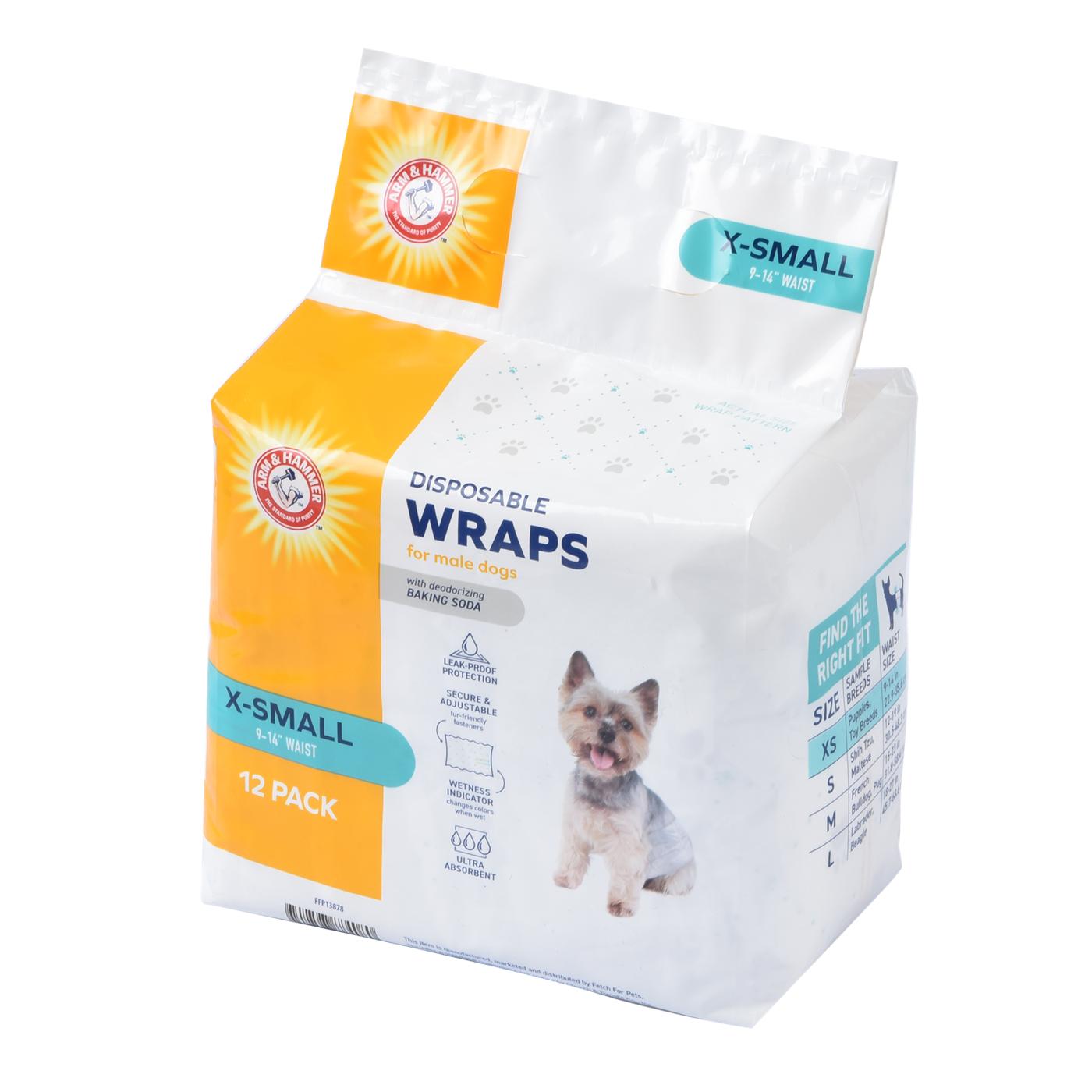 Arm & Hammer Disposable Wraps for Male Dogs - X Small - Shop Cleanup ...