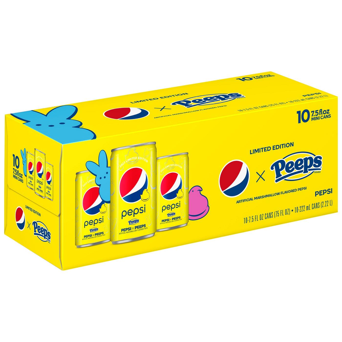 Pepsi Peeps Marshmallow Cola Mini 7.5 oz Cans - Shop Soda at H-E-B