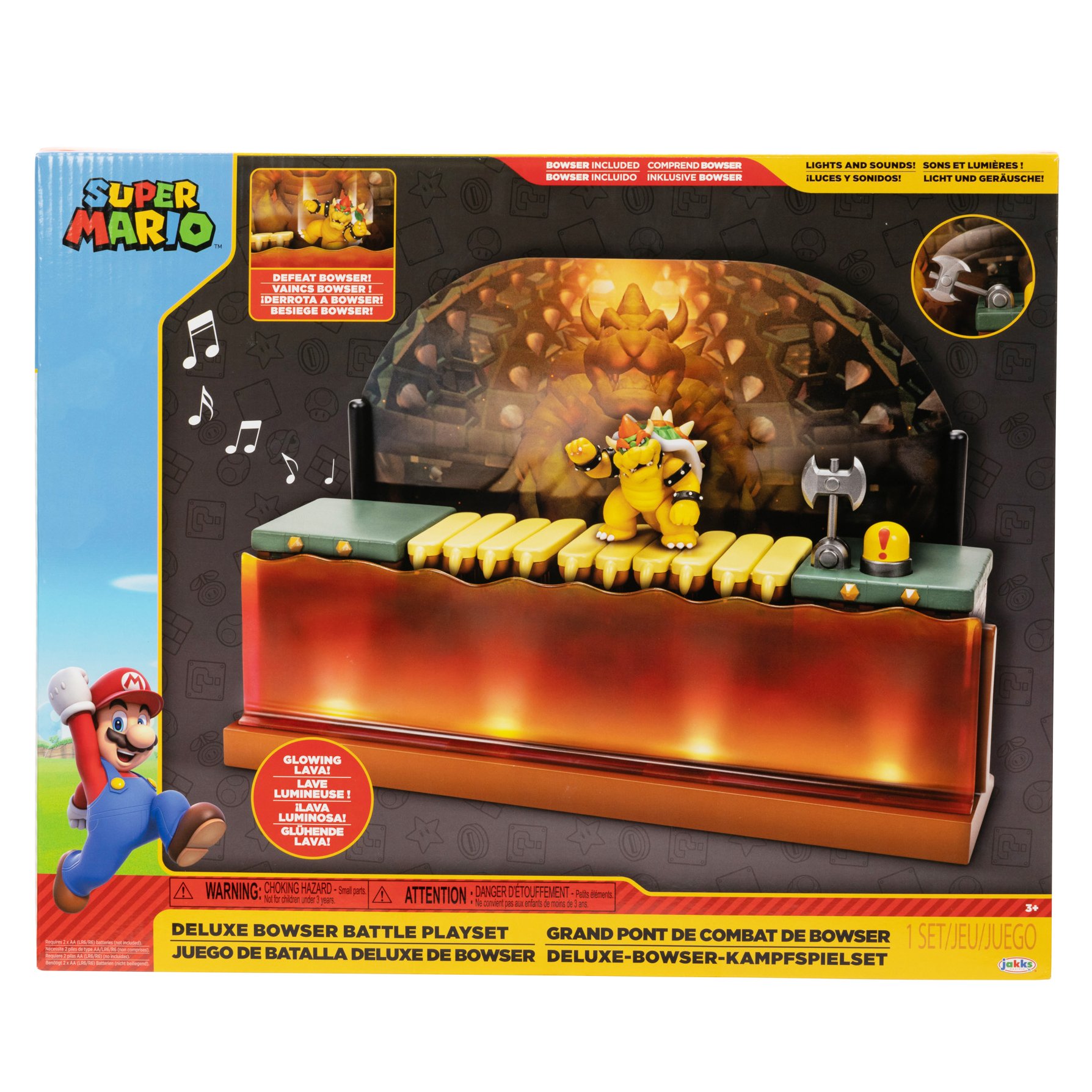 Jakks Nintendo Super Mario Deluxe Bowser Battle Playset - Shop Playsets ...