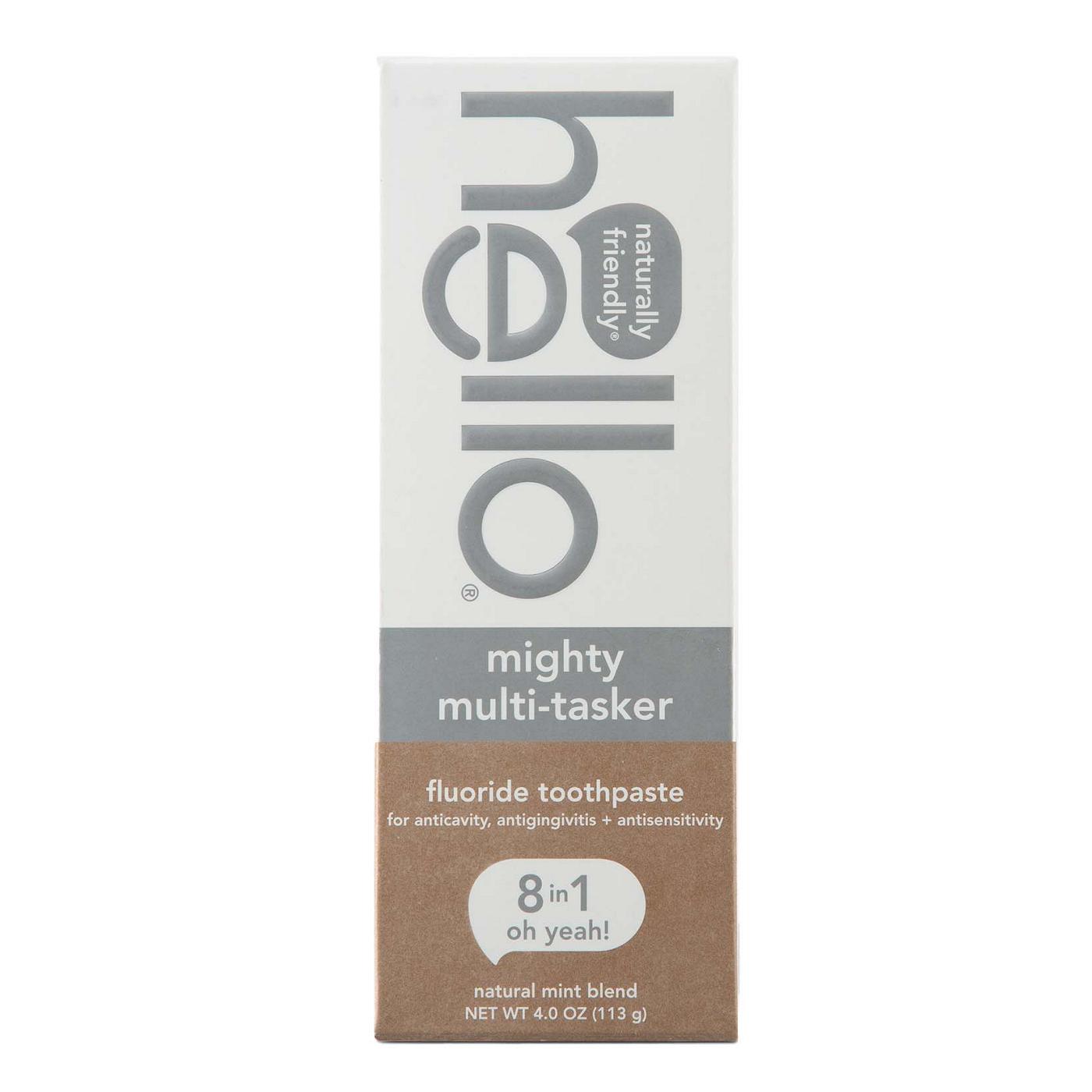 hello Mighty Multi-Tasker Fluoride Toothpaste - Natural Mint Blend ...