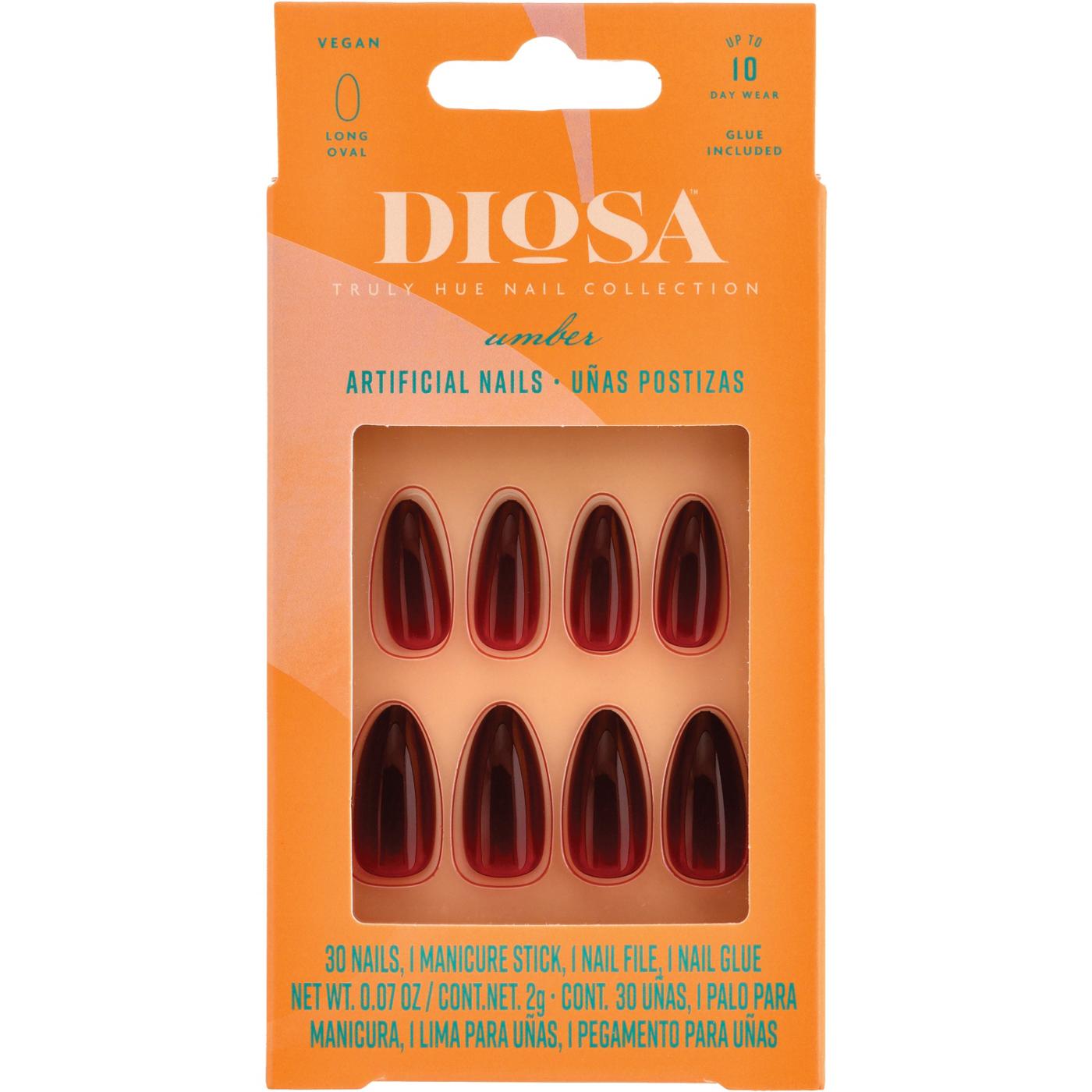Diosa Long Oval Artificial Nails – Truly Hue Umber - Shop Nail sets at ...