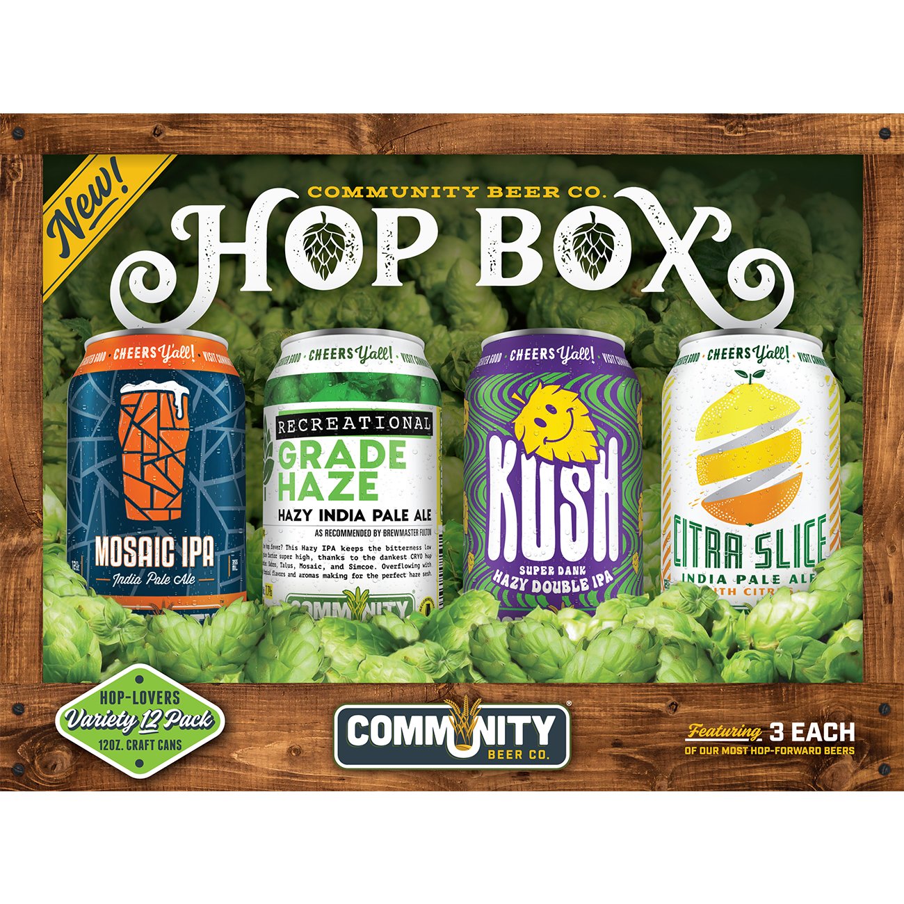 Community Beer Hop Box Variety Craft Beer 12 pk Cans - Shop Beer at H-E-B