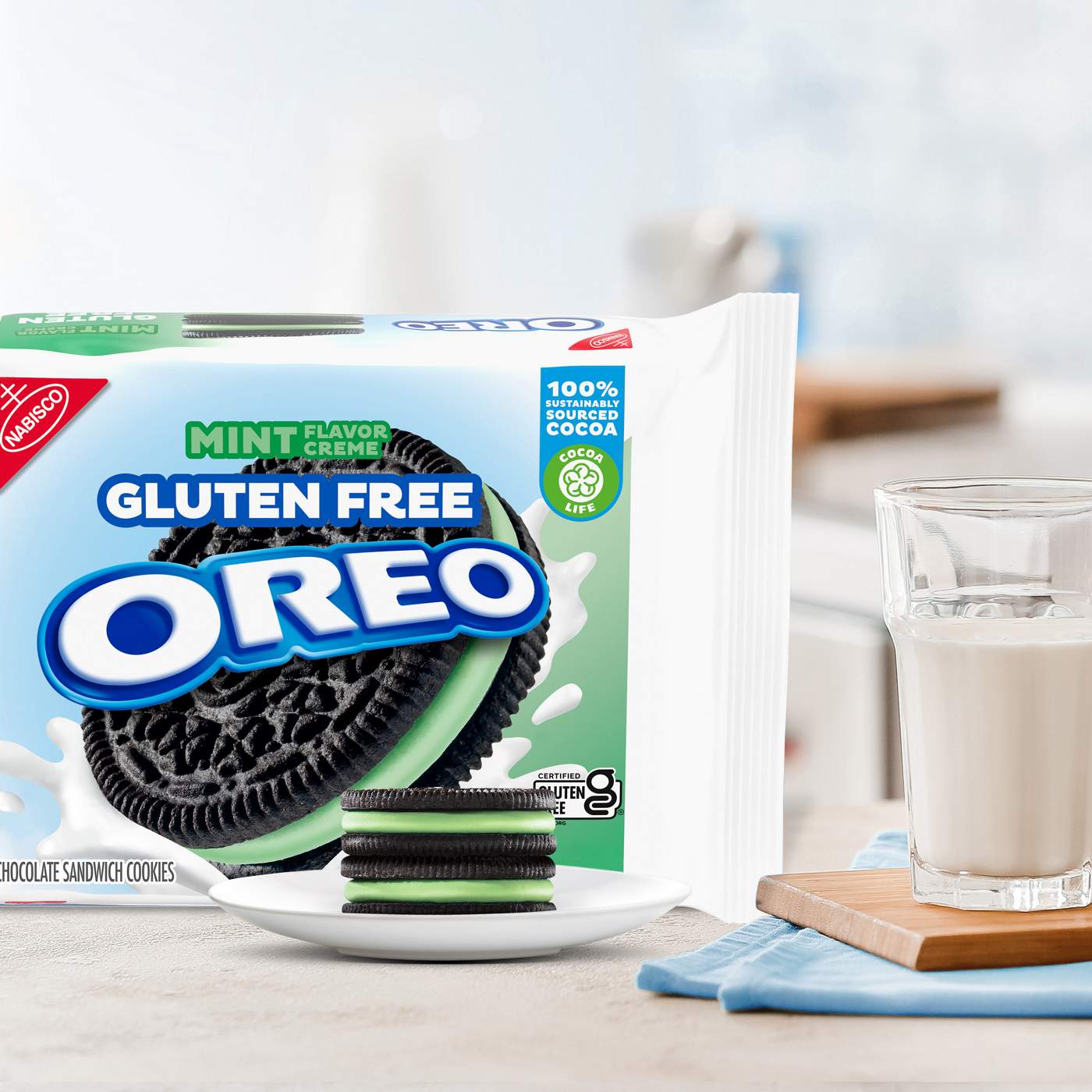 OREO Gluten Free Mint Flavor Creme Chocolate Sandwich Cookies - Shop ...