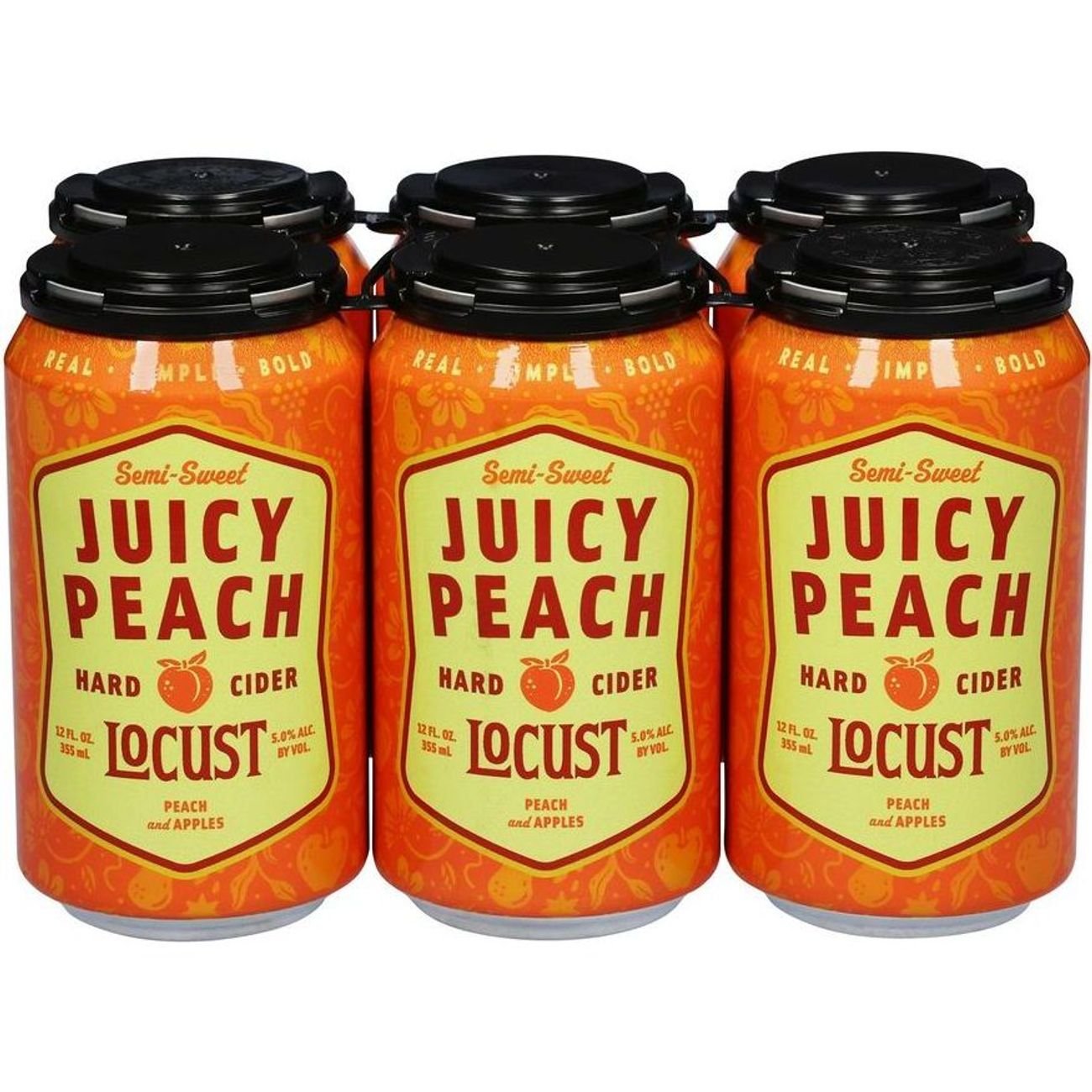 Locust Cider Juicy Peach Hard Cider 6 pk Cans - Shop Beer at H-E-B