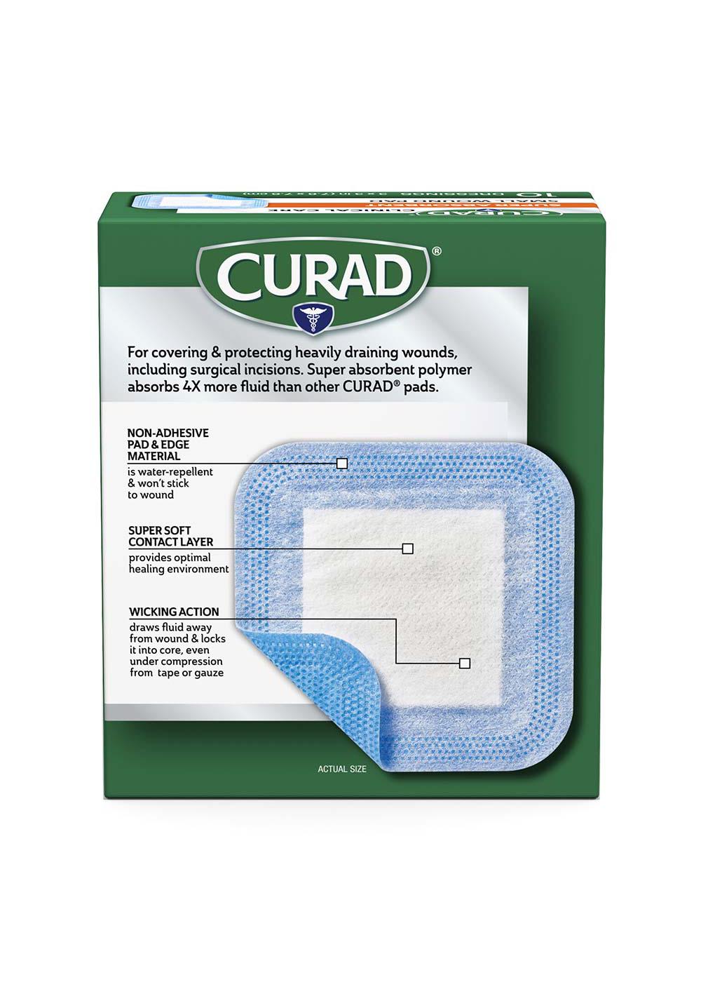 Curad Super Absorbent Wound Pads - Small - Shop Bandages & gauze at H-E-B
