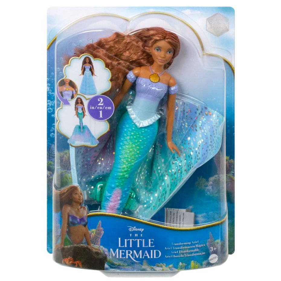 Mattel Disney’s The Little Mermaid Transforming Ariel Fashion Doll ...