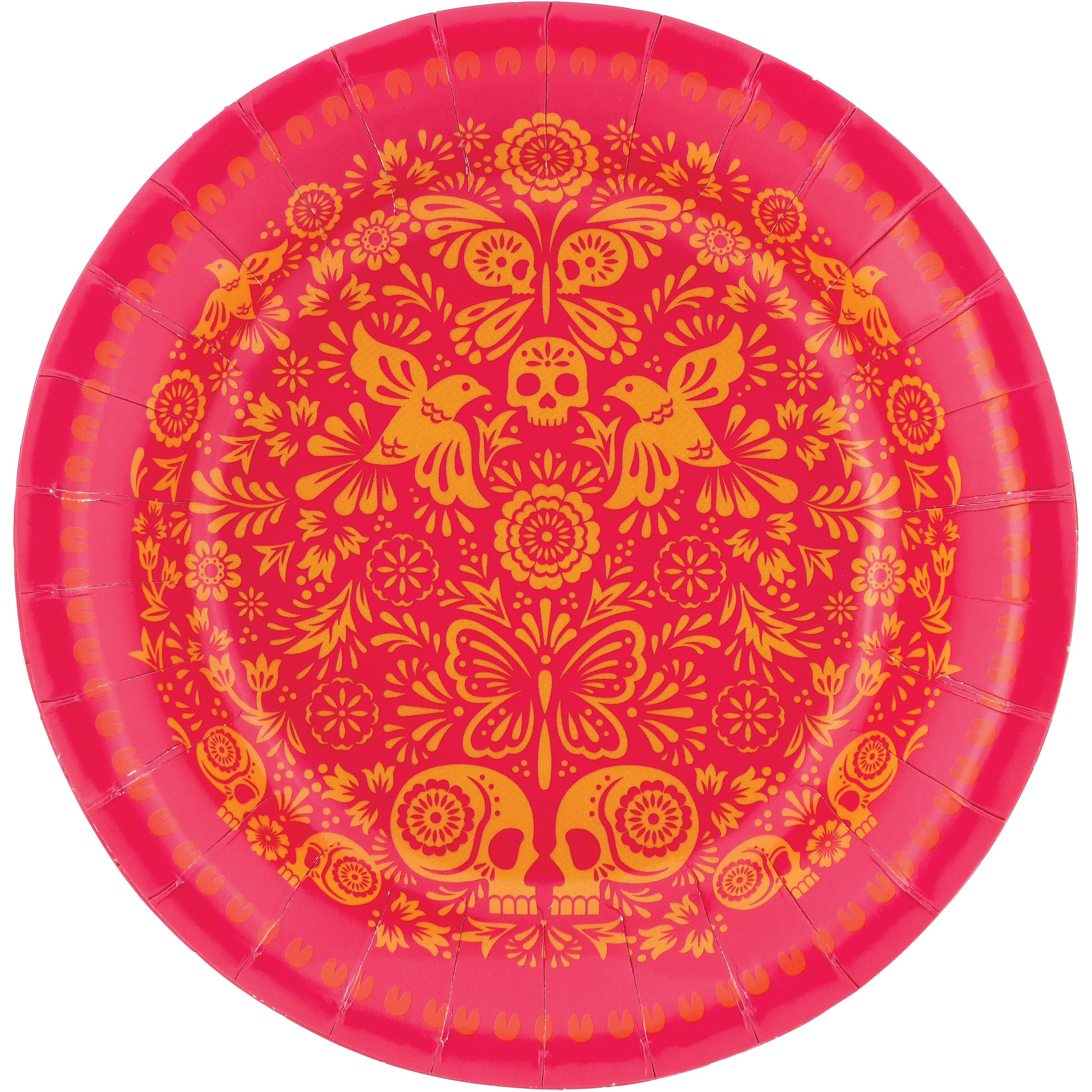 Destination Holiday Day of the Dead Sugar Skull Paper Plates, 7" - Shop ...