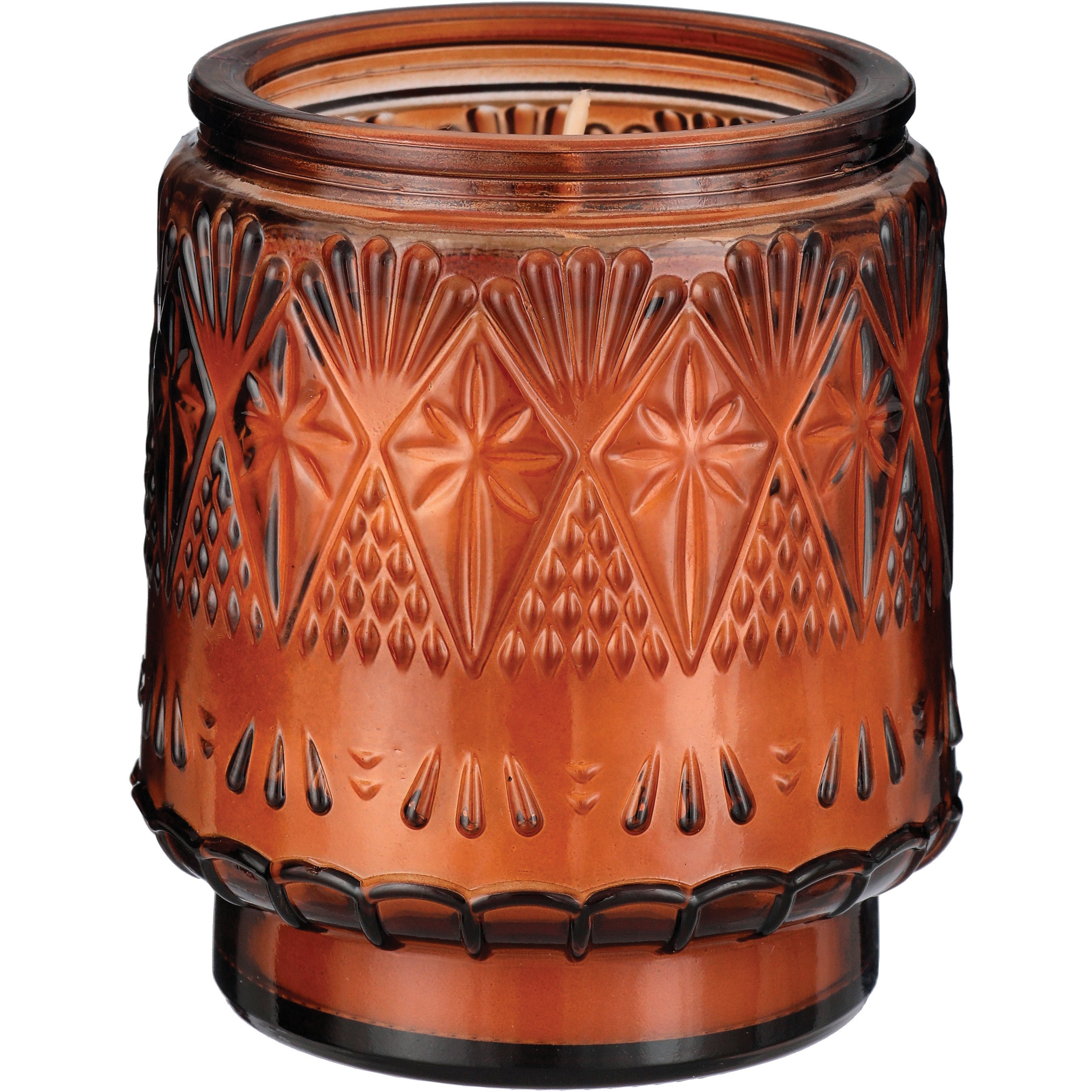 Destination Holiday Decorative Fall Amber Glass Candle - Shop Candles ...