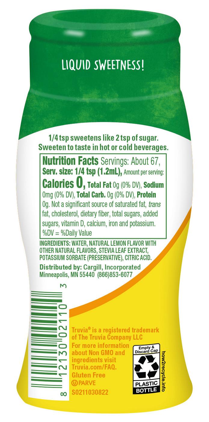 Truvia Lemon Liquid Stevia Sweetener - Shop Sugar substitutes at H-E-B
