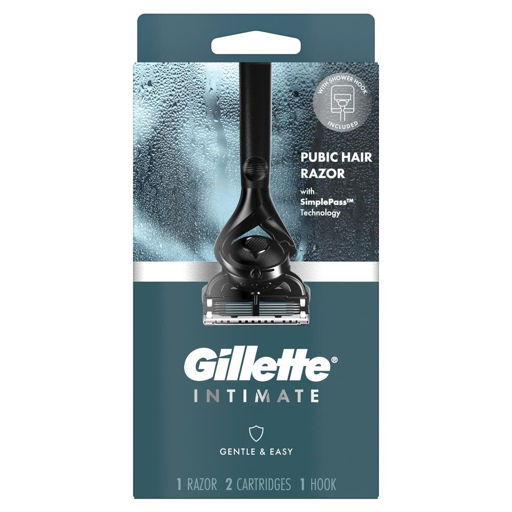 Gillette Intimate Pubic Hair Razor for Men, 1 Razor Handle, 2 Razor ... Gillette Intimate Pubic Hair Razor for Men, 1 Razor Handle, 2 Razor ...