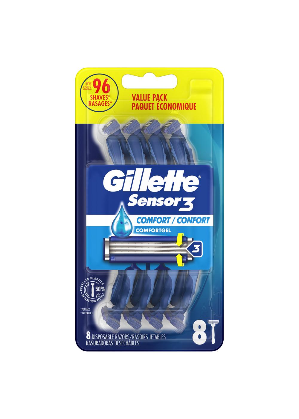 Gillette Sensor3 Men's Disposable Razors - Shop Razors & blades at H-E-B
