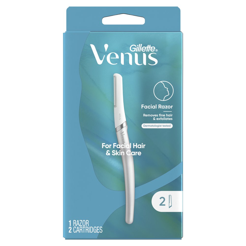 Gillette Venus Facial Razor, Exfoliating Dermaplaning Tool for Face ...