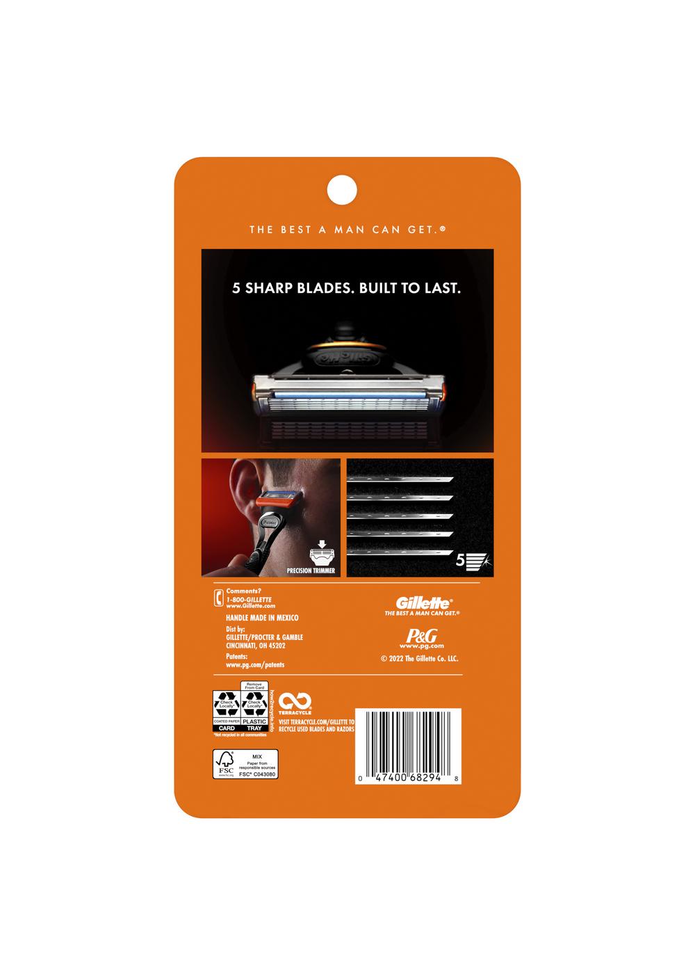 Gillette Fusion5 Men’s Razor Handle + 5 Blade Refills - Shop Razors ...