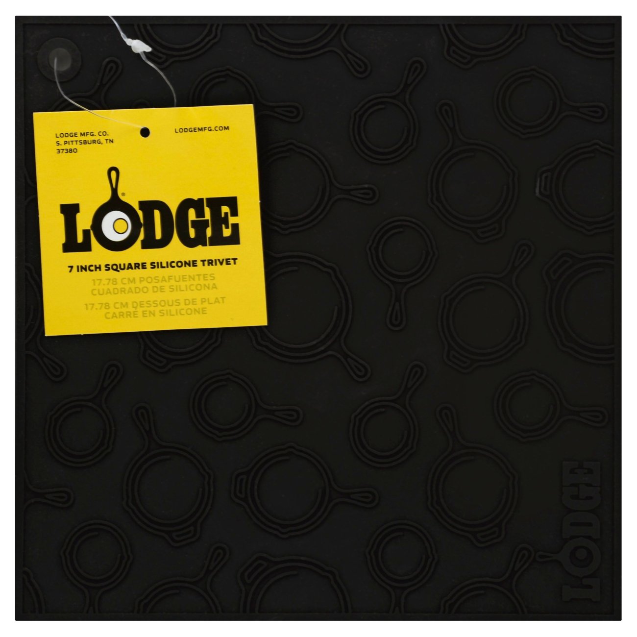 Lodge Square Skillet Pattern Silicone Trivet - Black - Shop Utensils ...