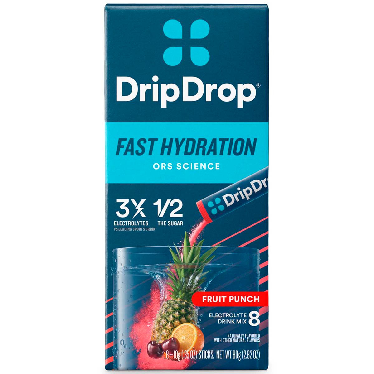DripDrop Electrolyte Drink Mix - Fruit Punch - Shop Mixes & flavor ...
