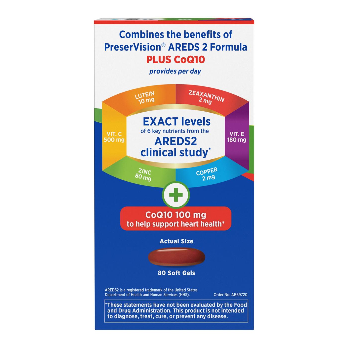 PreserVision AREDS 2 Formula + CoQ10 Vitamin & Mineral Supplement ...