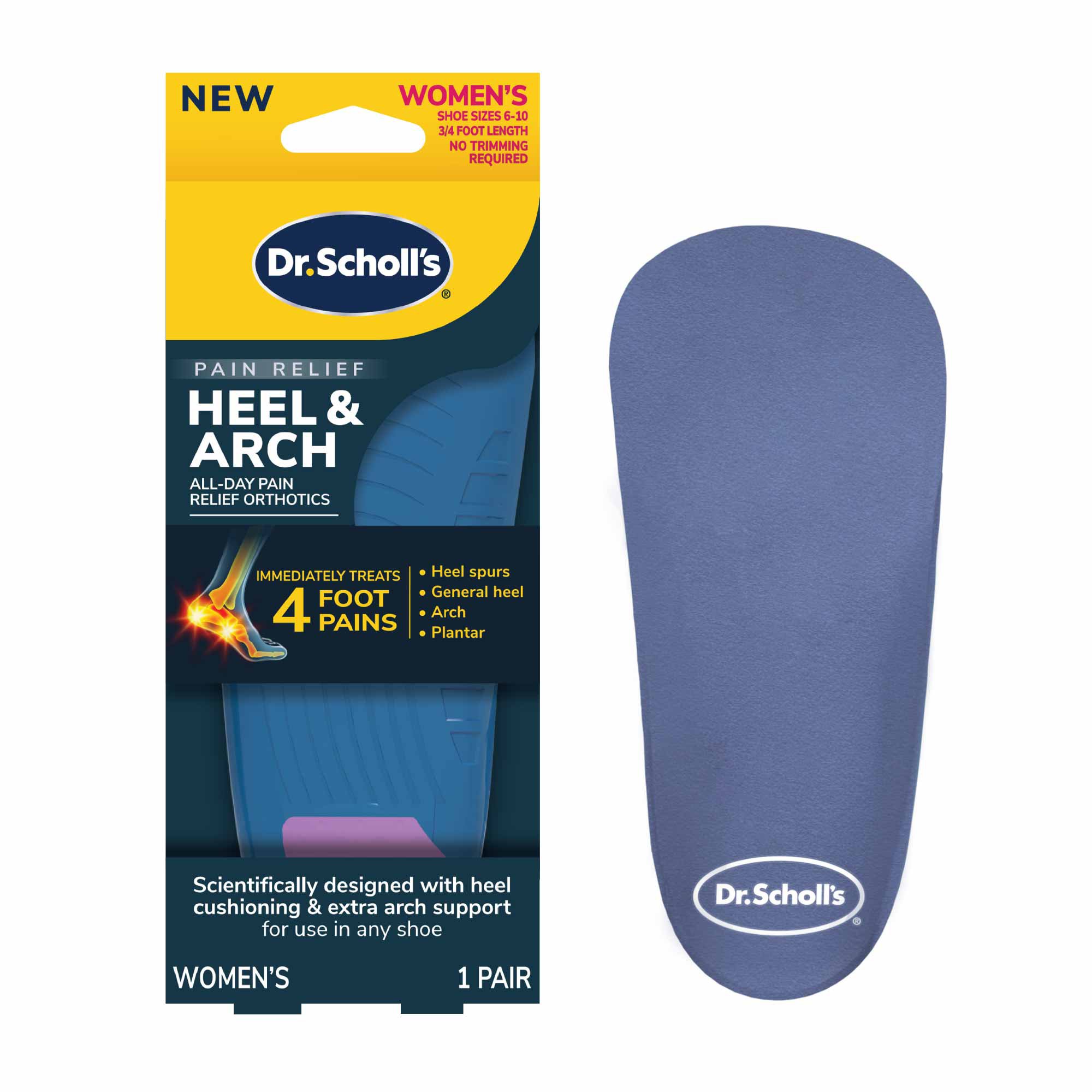 Dr. Scholl's Pain Relief Heel & Arch Women's 6-10 Insoles - Shop Foot ...