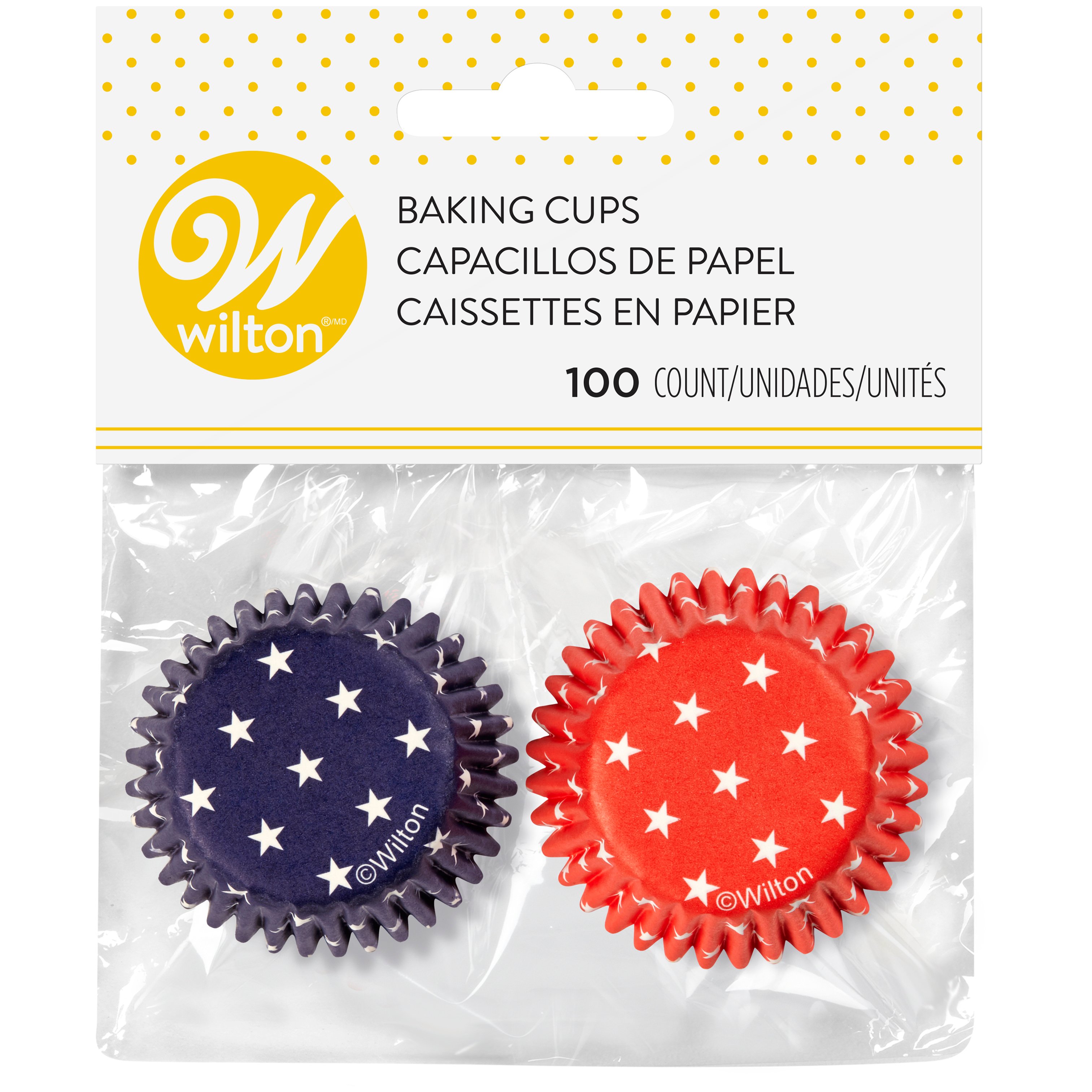 Wilton Mini Baking Cups Red White & Blue - Shop Baking paper & liners ...
