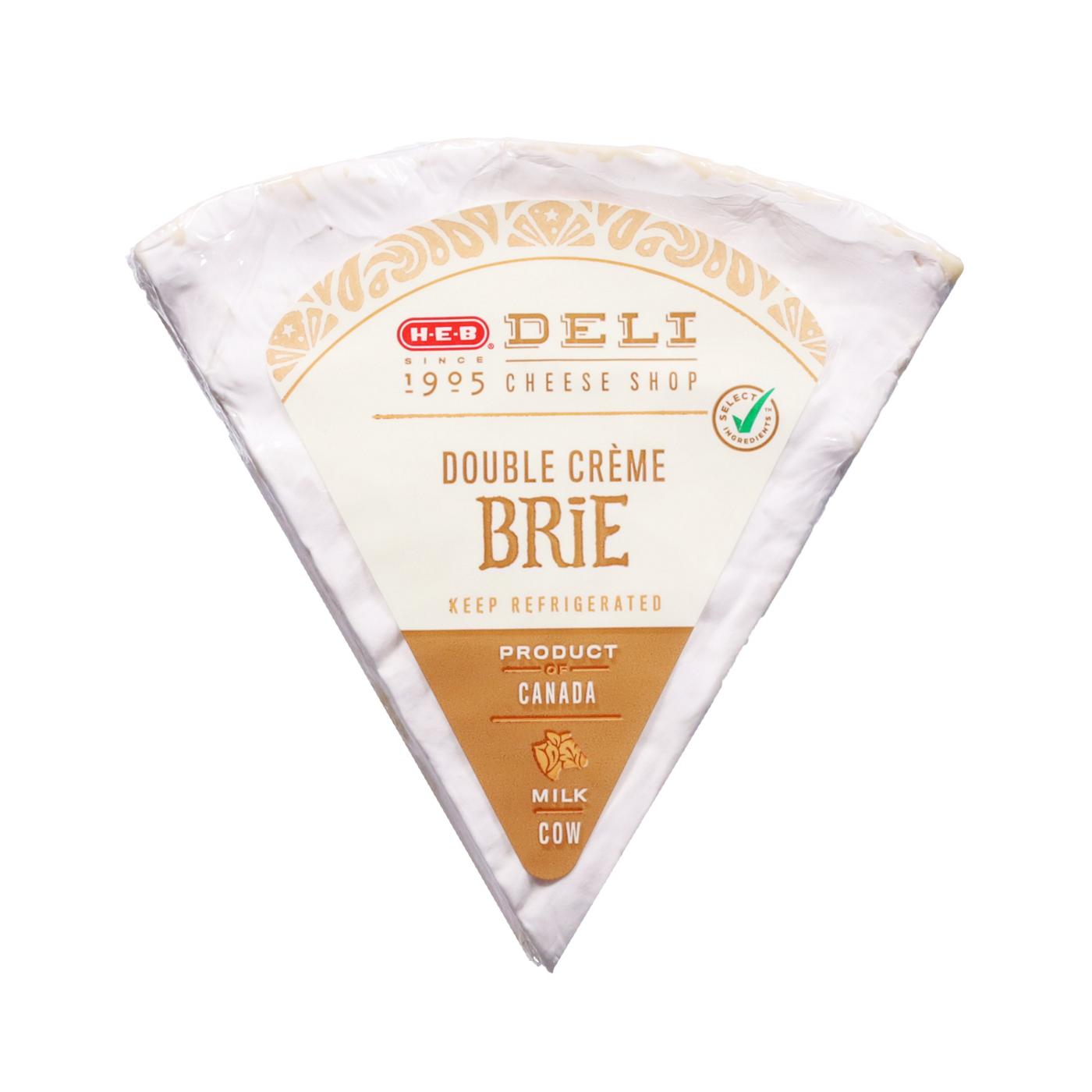 H-E-B Deli Double Creme Brie Cheese - Fresh Cut - Shop Cheese at H-E-B