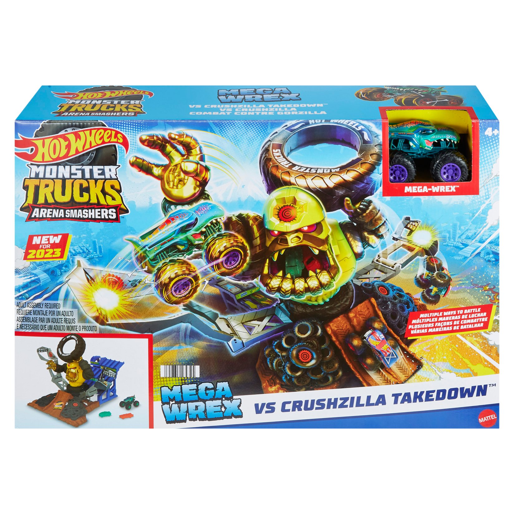 Hot Wheels Mega Wrex vs. Crushzilla Takedown Playset - Shop Playsets at ...
