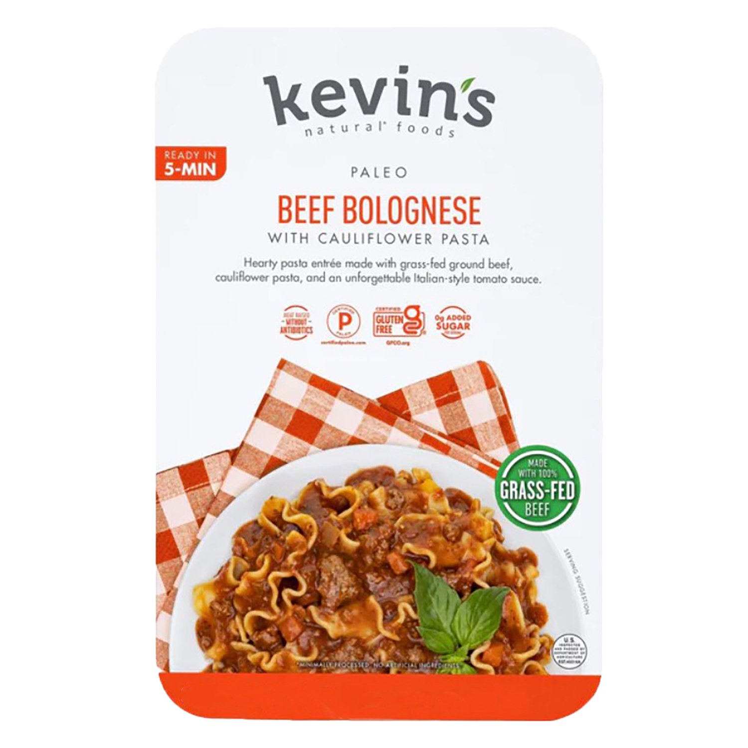 Kevin's Natural Foods Paleo Grass Fed Beef Bolognese - Shop Entrees ...