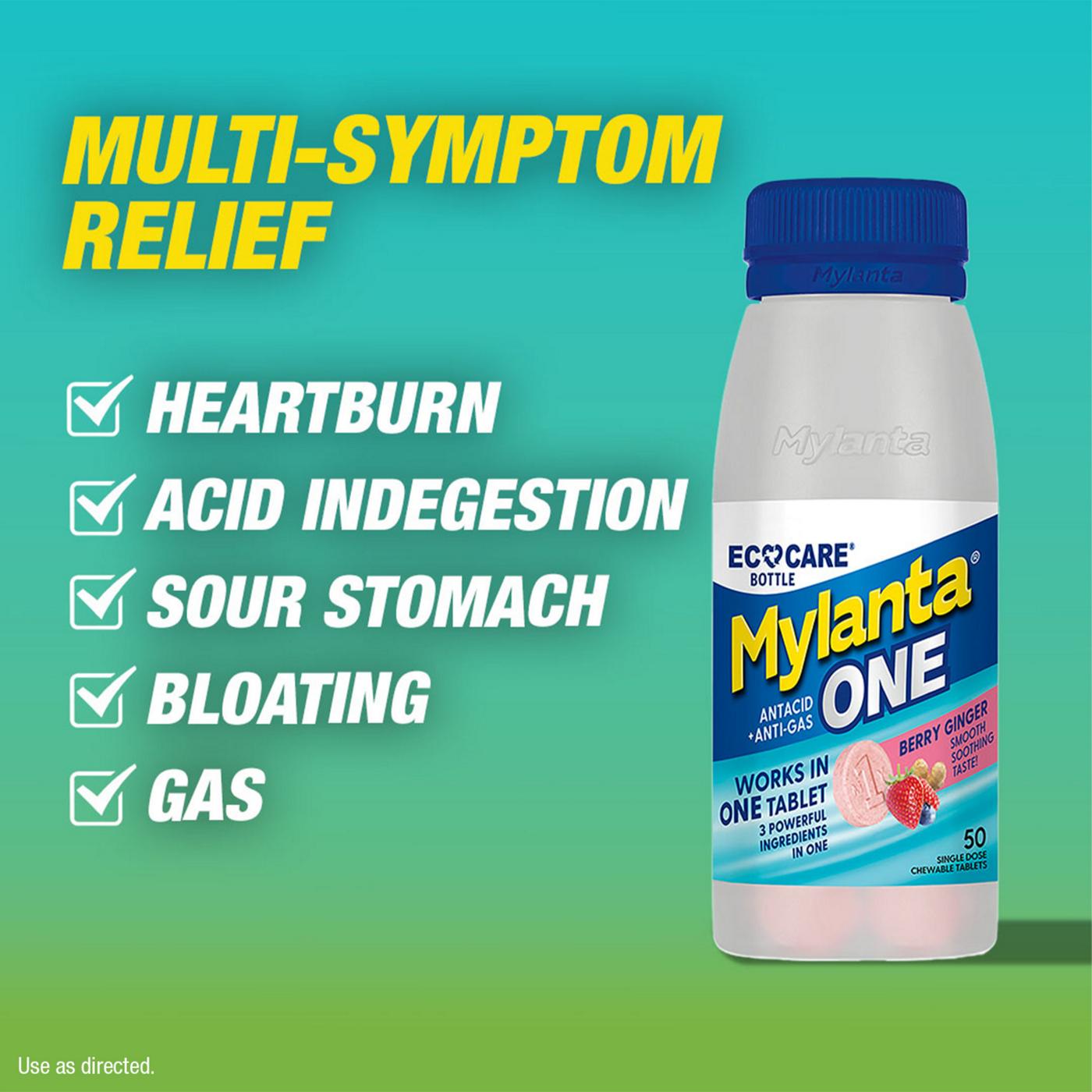 Mylanta One Antacid & Anti-Gas Chewable Tablets - Berry Ginger - Shop ...