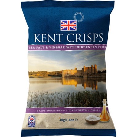 Kent Crisps Sea Salt & Vinegar with Biddenden Cider Crisps, 40 g ...