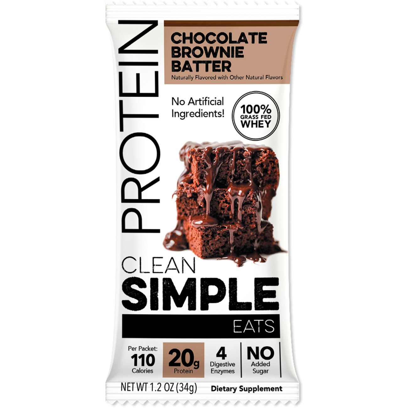 Clean Simple Eats 20g Protein Powder Packet - Chocolate Brownie Batter ...
