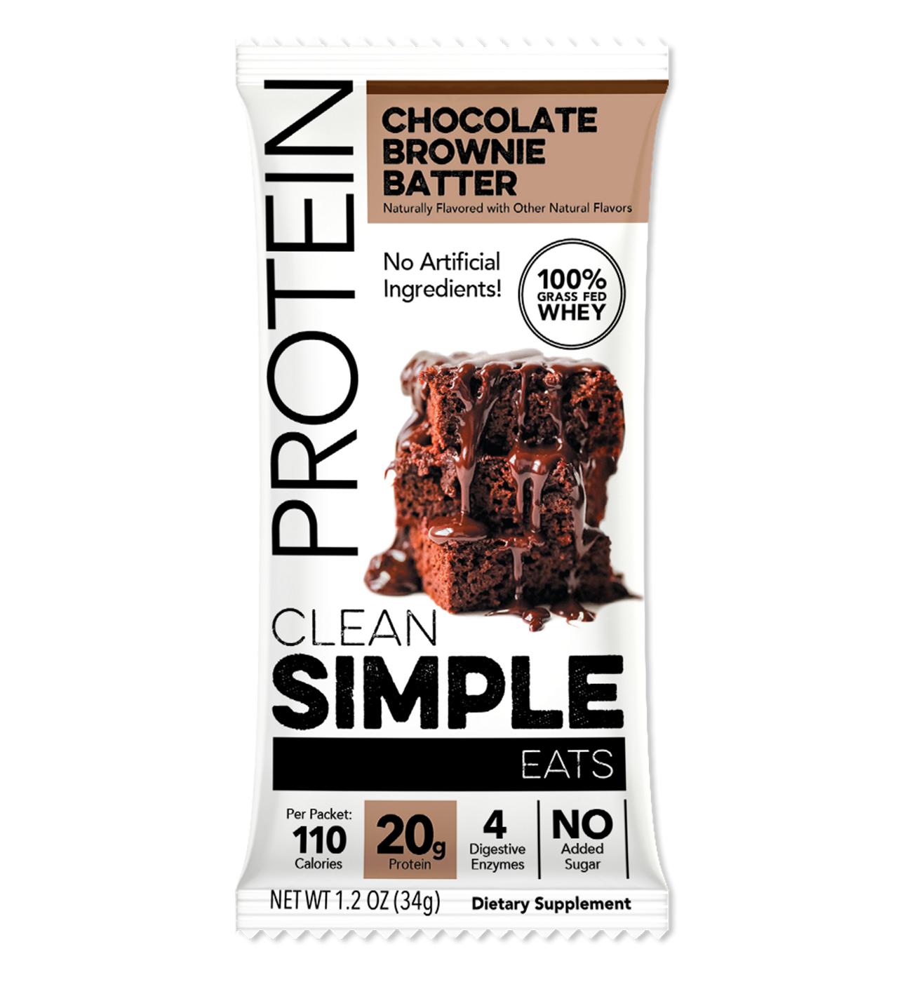 Clean Simple Eats 20g Protein Powder Packet - Chocolate Brownie Batter ...