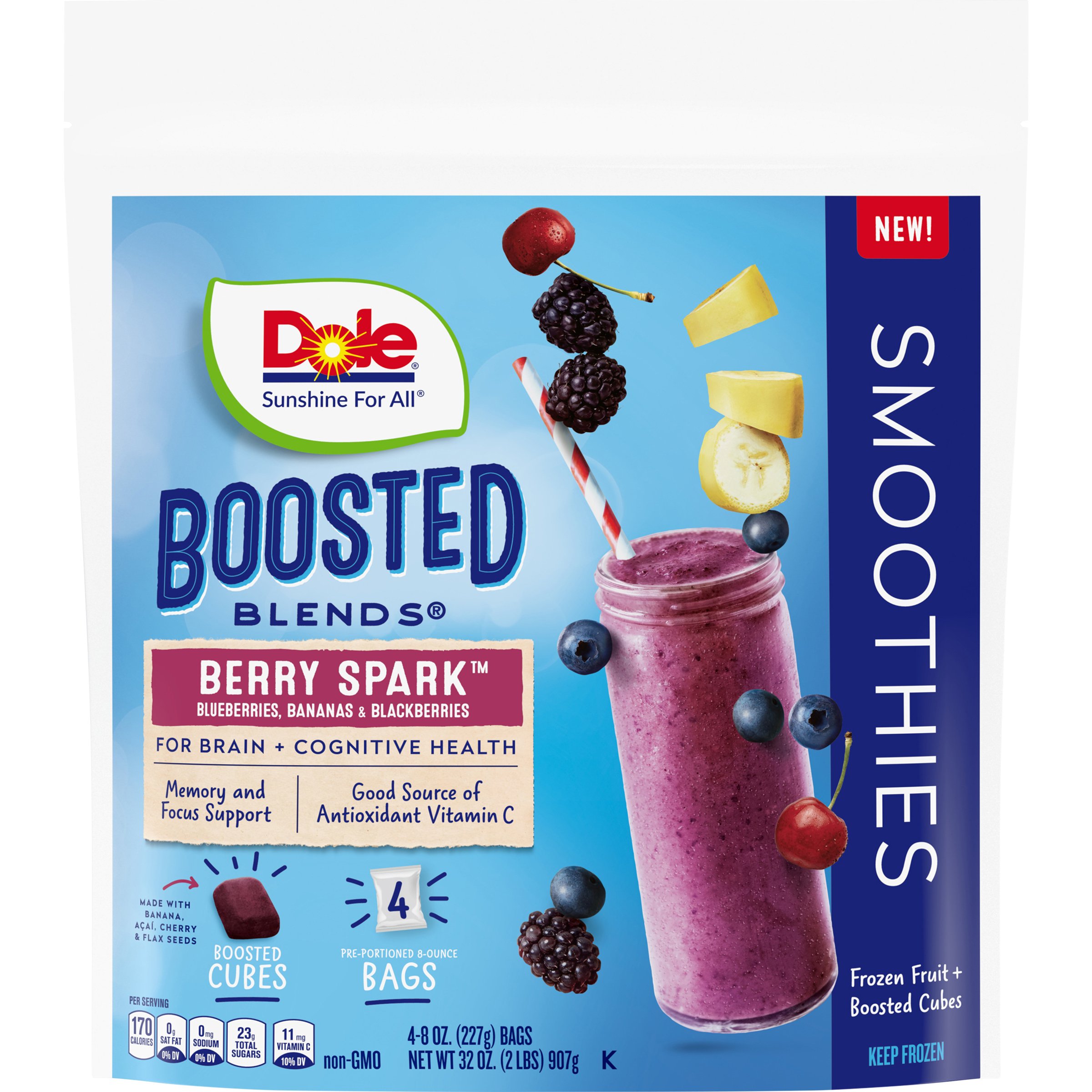 Dole Boosted Blends Berry Spark - Shop Juice & smoothies at H-E-B