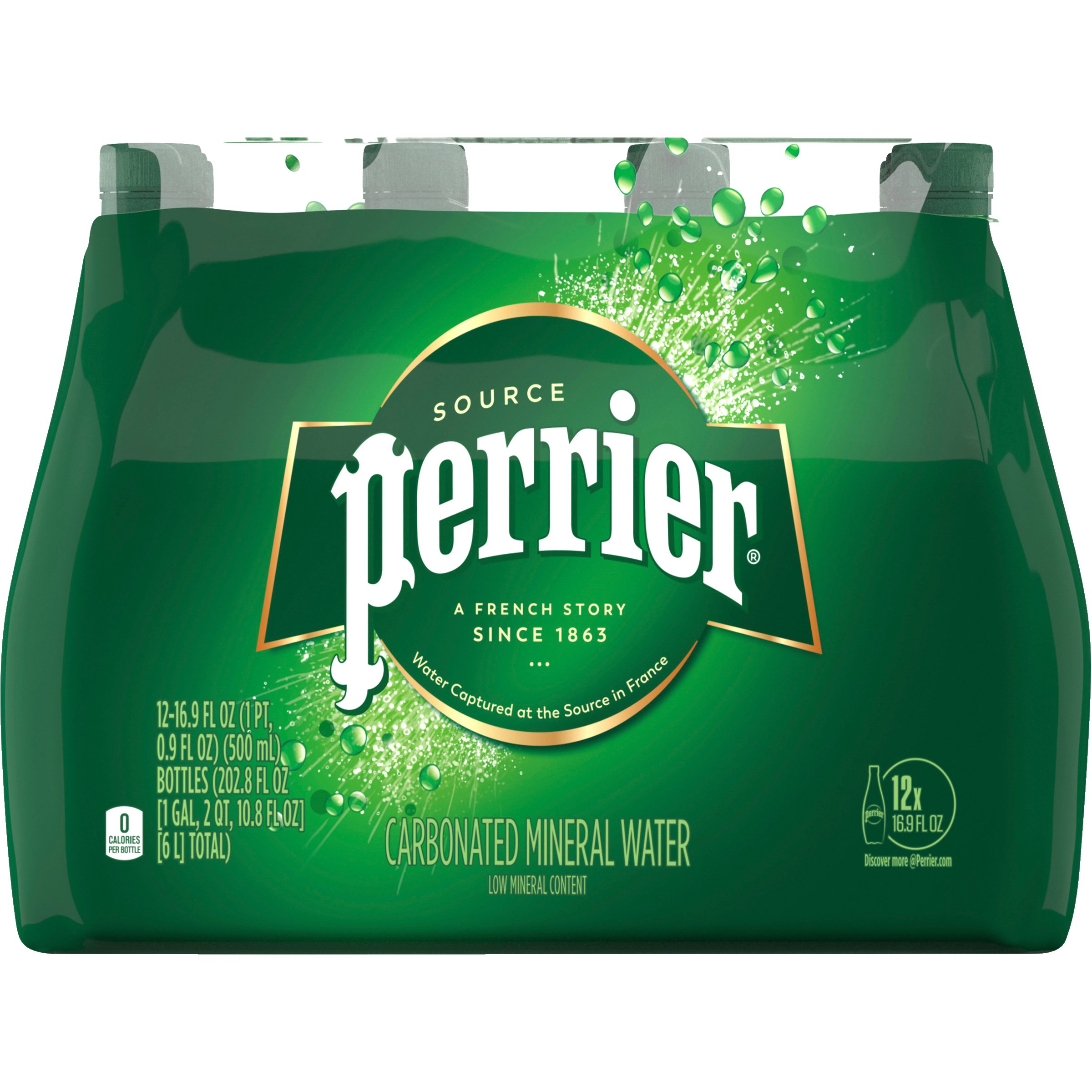 Perrier Carbonated Mineral Water 16.9 oz Bottles - Shop Water at H-E-B