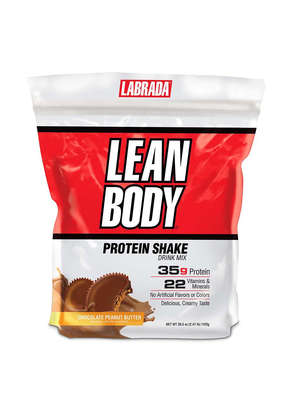 Labrada Lean Body 35g Protein Shake Mix - Chocolate Peanut Butter ...