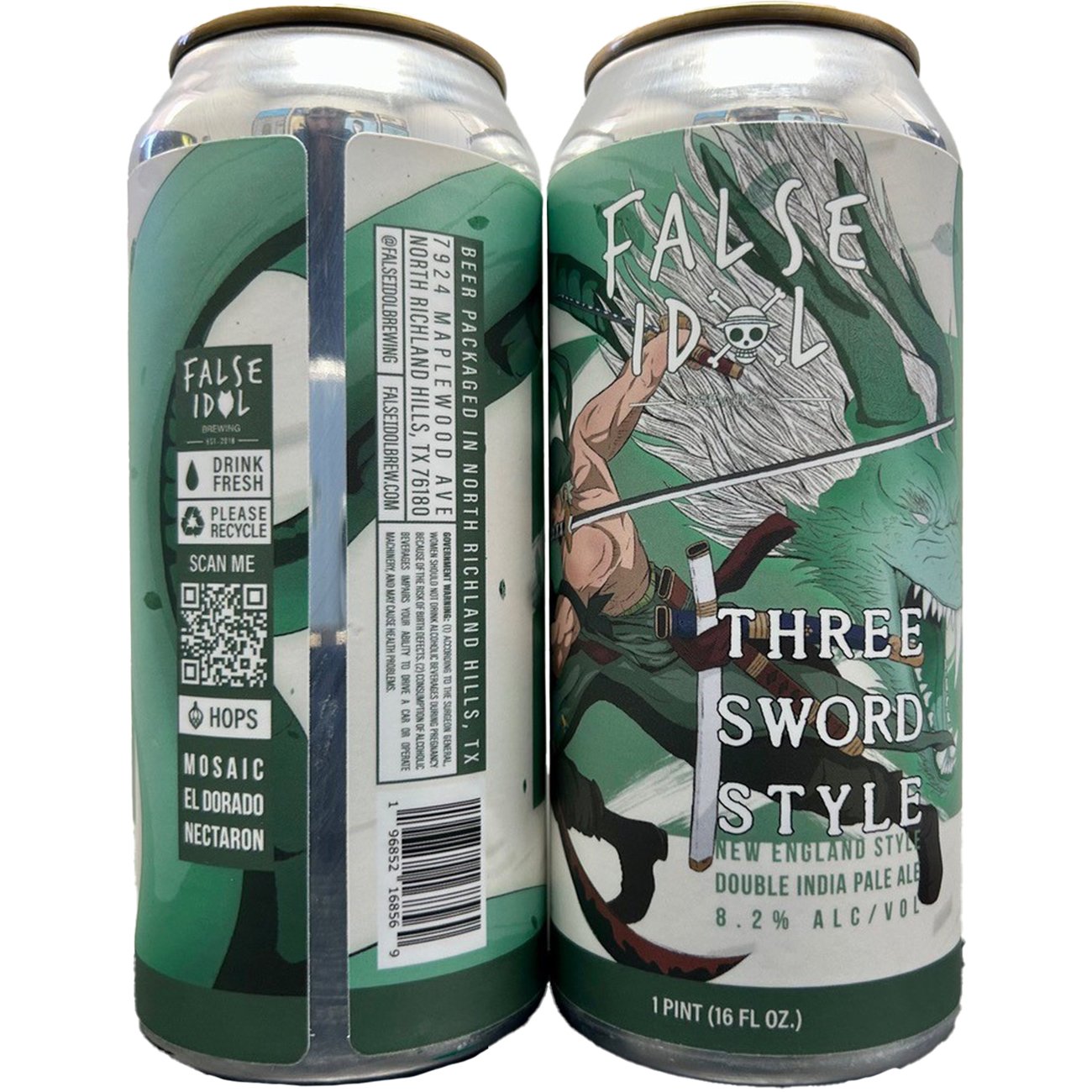 False Idol Brewing Three Sword Style New England Double IPA 4 pk Cans ...