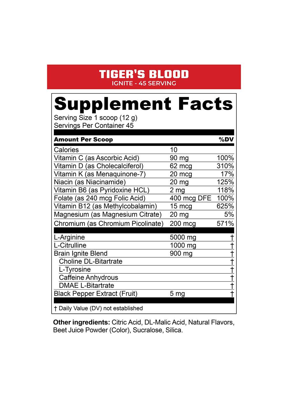 MTN OPS Ignite Energy Drink Mix - Tigers Blood - Shop Diet & fitness at ...