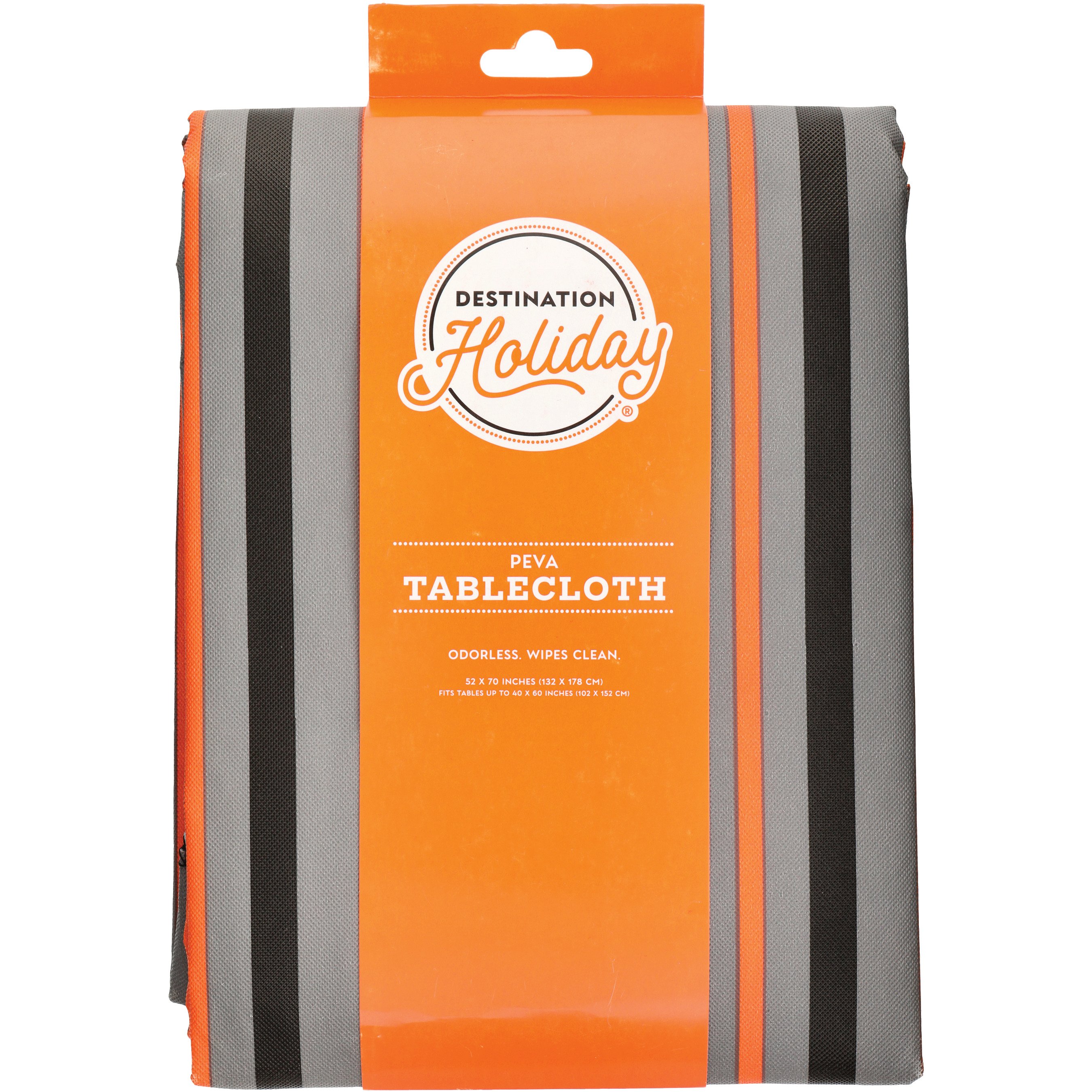 Destination Holiday Multi Striped Reusable Halloween Rectangle ...