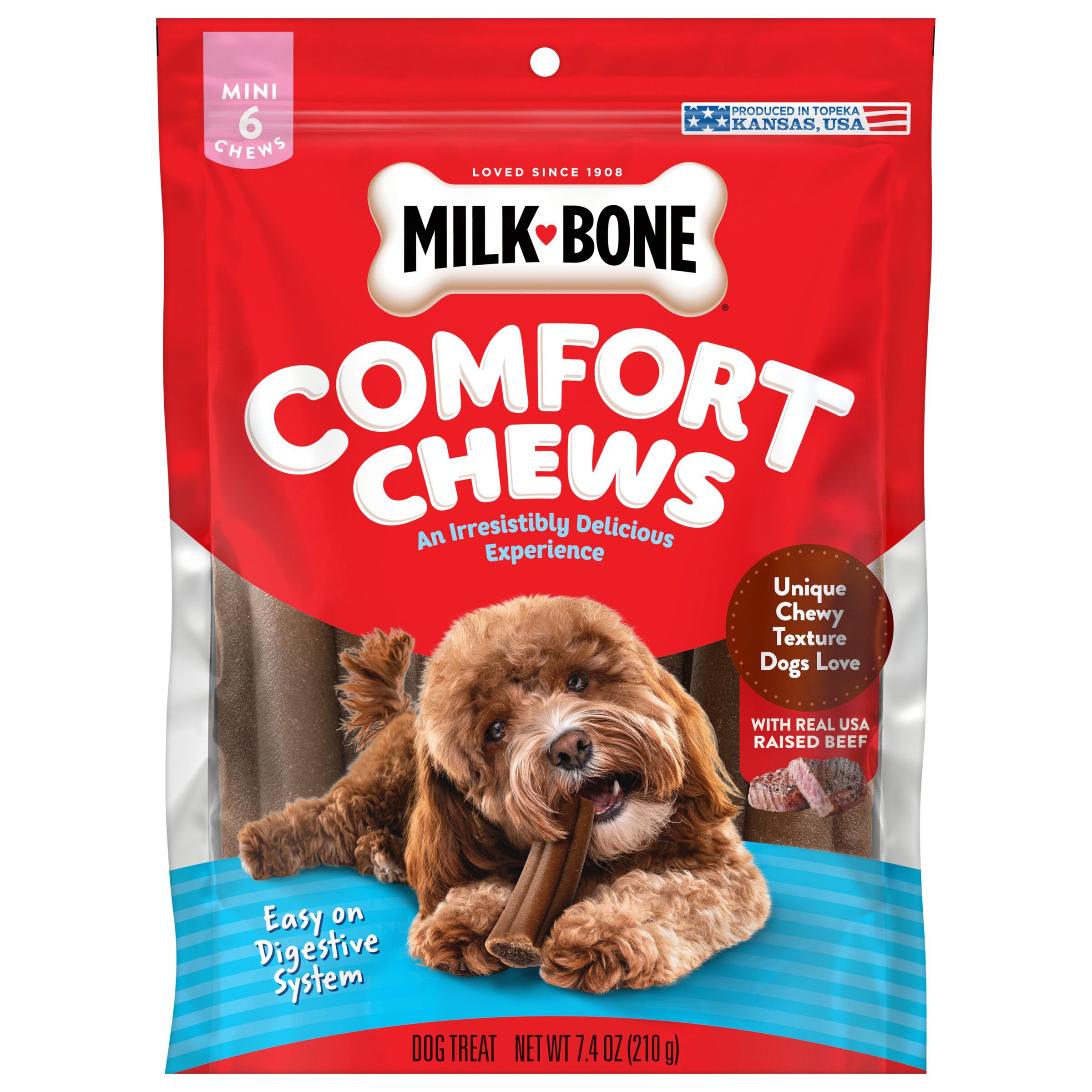 MilkBone Comfort Chews Mini Beef Dog Treats - Shop Biscuits at H-E-B