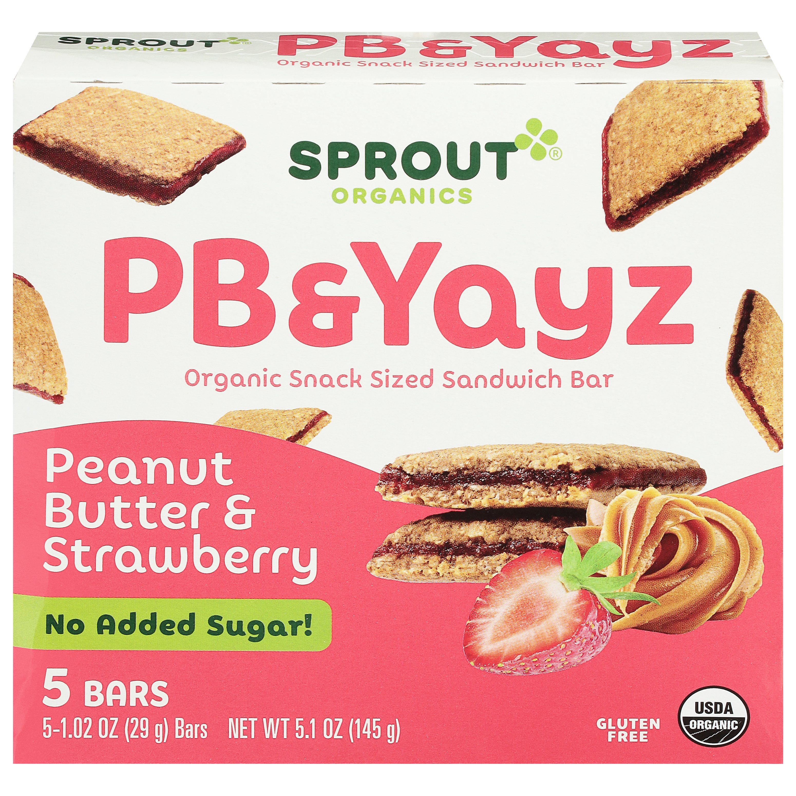 Sprout Organics PB & Yayz Bars - Peanut Butter & Strawberry - Shop ...